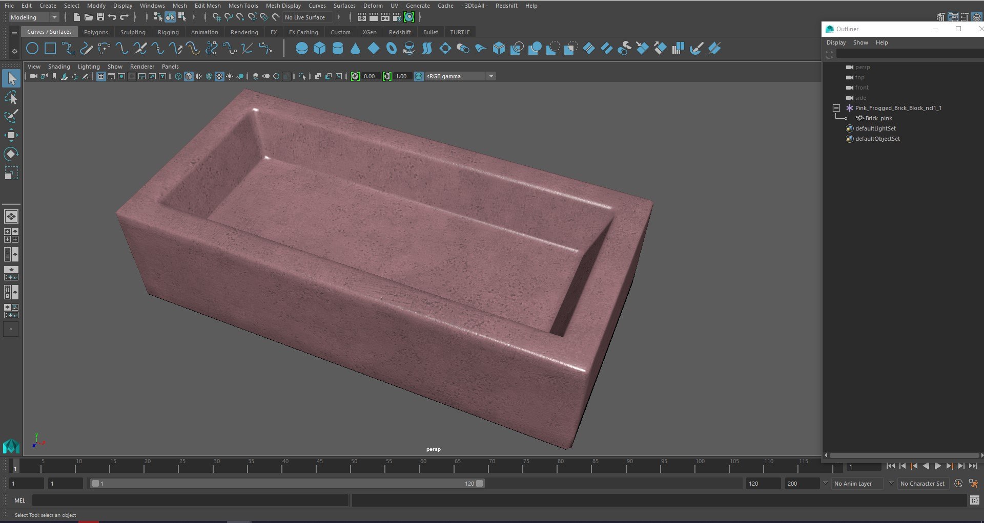3D Pink Frogged Brick Block - TurboSquid 2145566