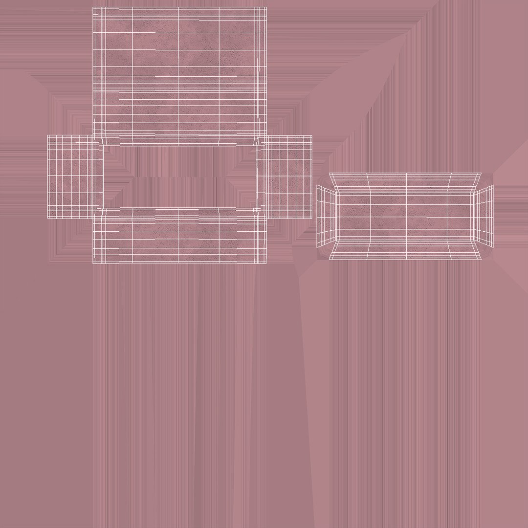 3D Pink Frogged Brick Block - TurboSquid 2145566