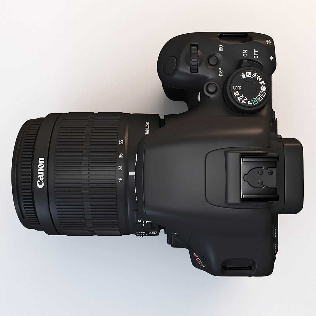 3d Model Of Canon Eos Rebel T3i