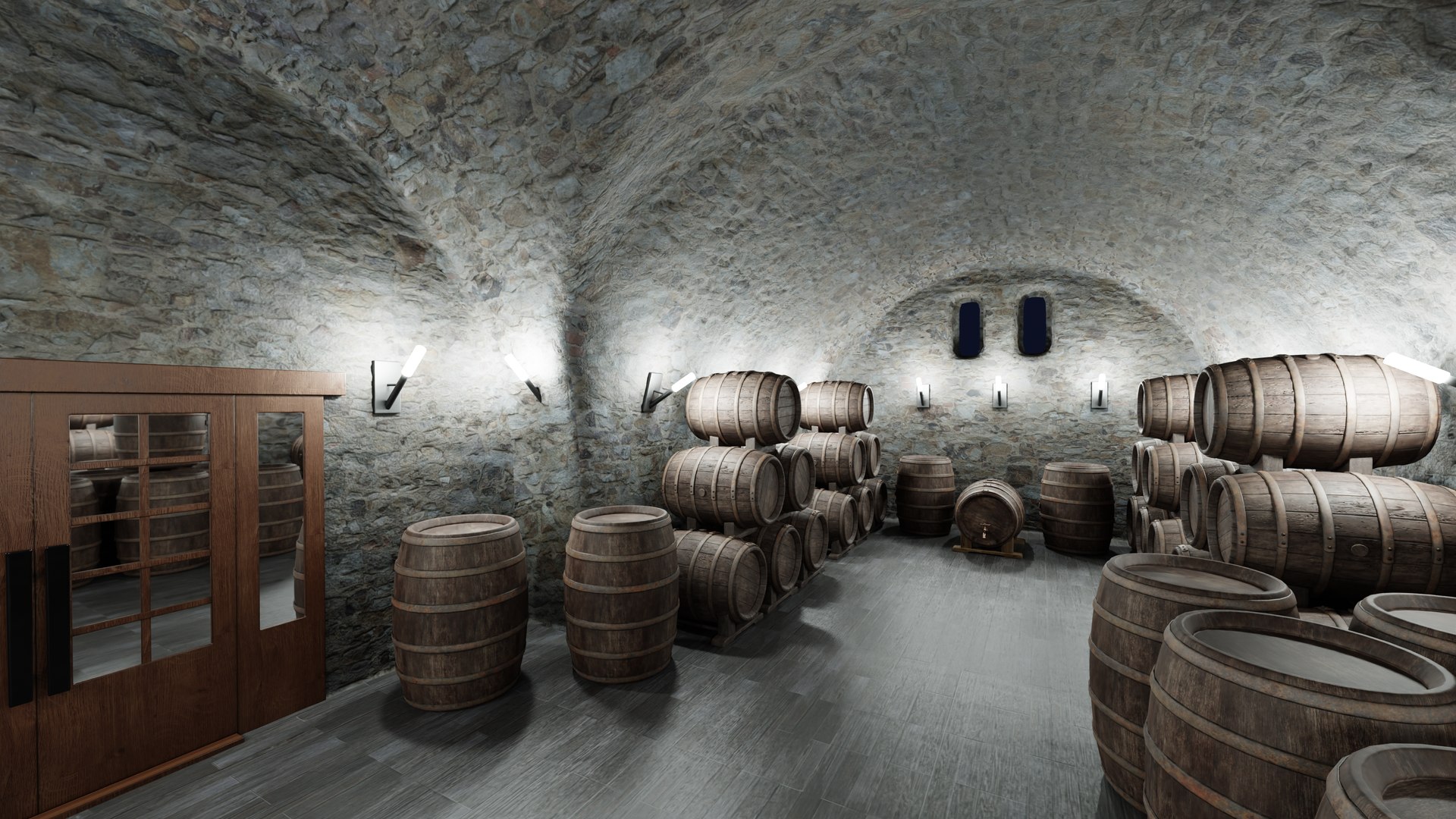 3D Wine Cellar 02 Model - TurboSquid 2017675