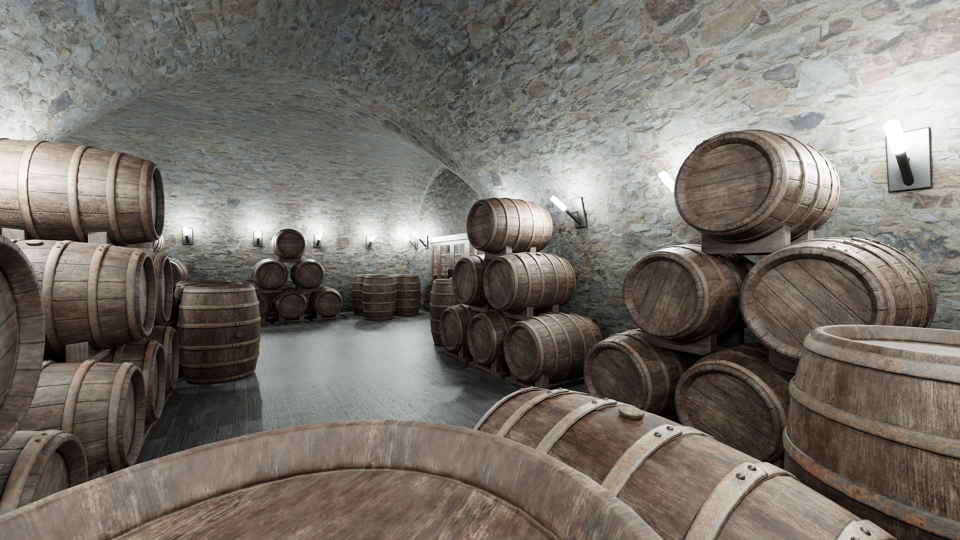 3D Wine Cellar 02 Model - TurboSquid 2017675