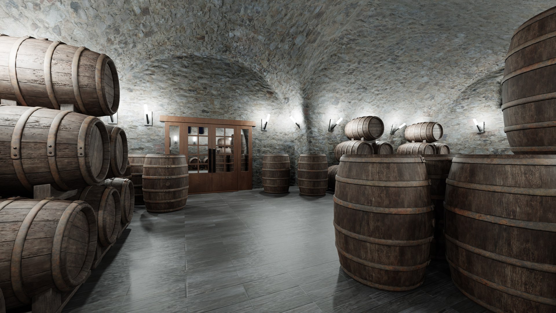 3D Wine Cellar 02 Model - TurboSquid 2017675