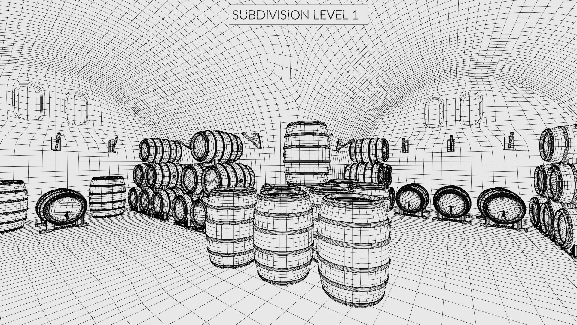3D Wine Cellar 02 Model - TurboSquid 2017675