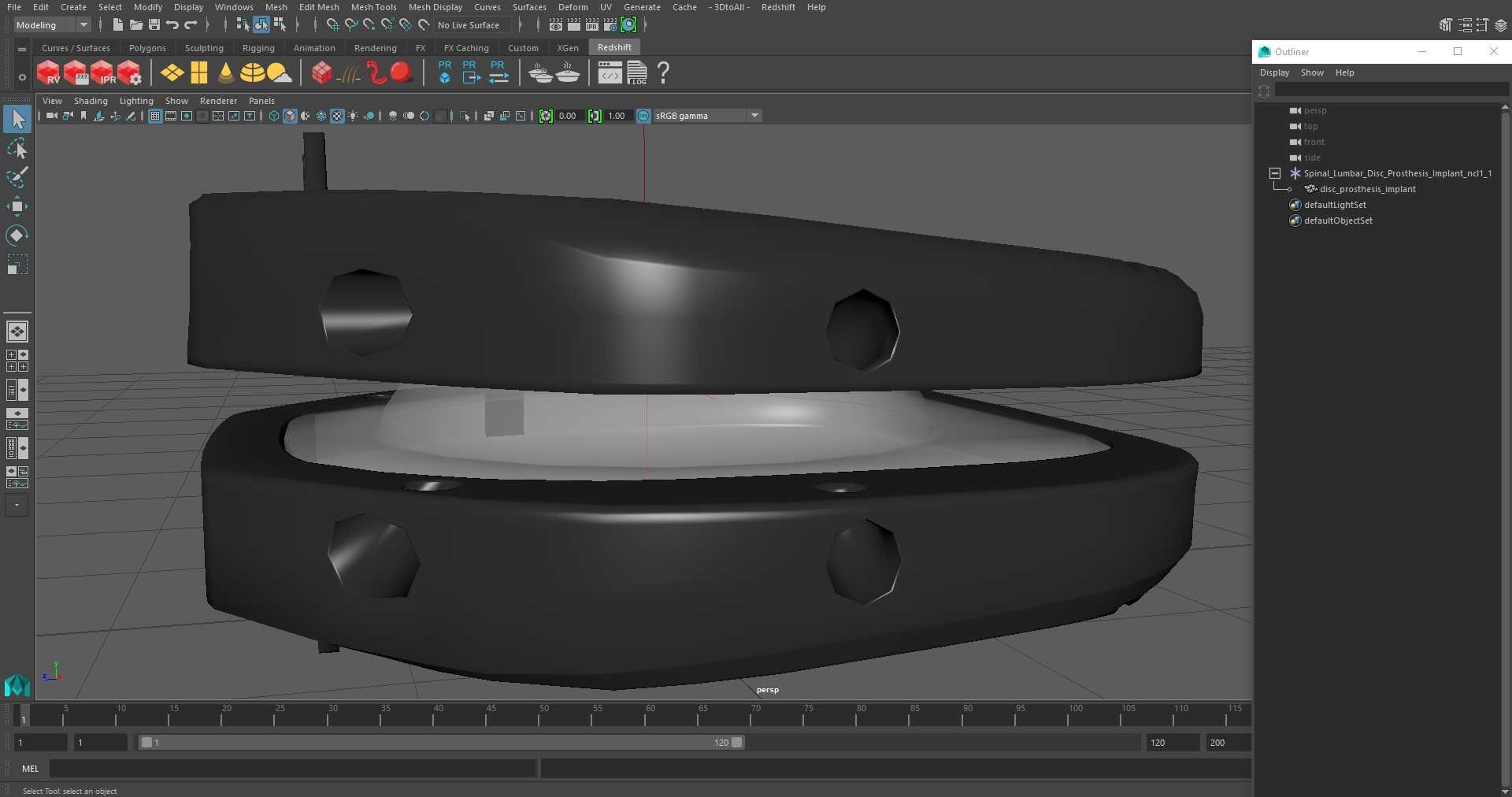 Spinal Lumbar Disc Prosthesis Implant 3D - TurboSquid 2205564