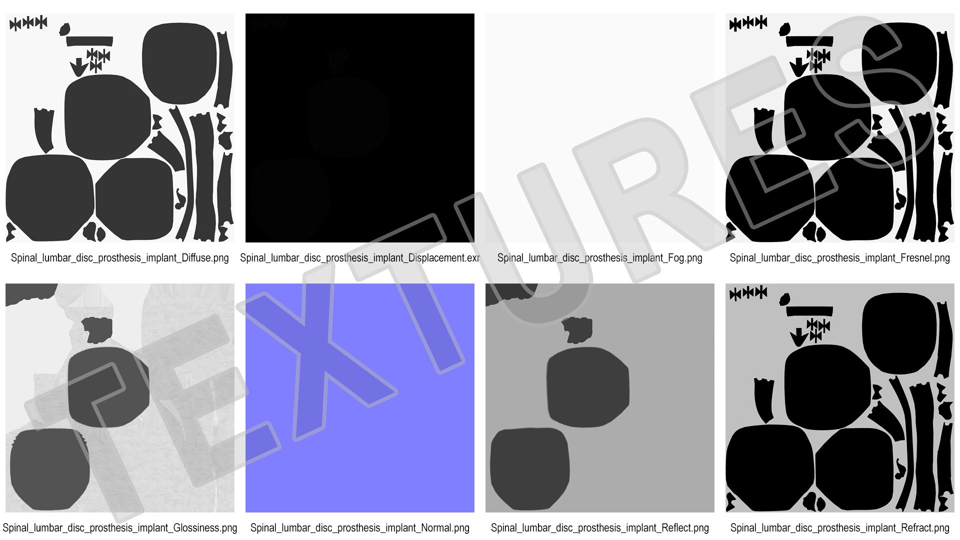 Spinal Lumbar Disc Prosthesis Implant 3D - TurboSquid 2205564