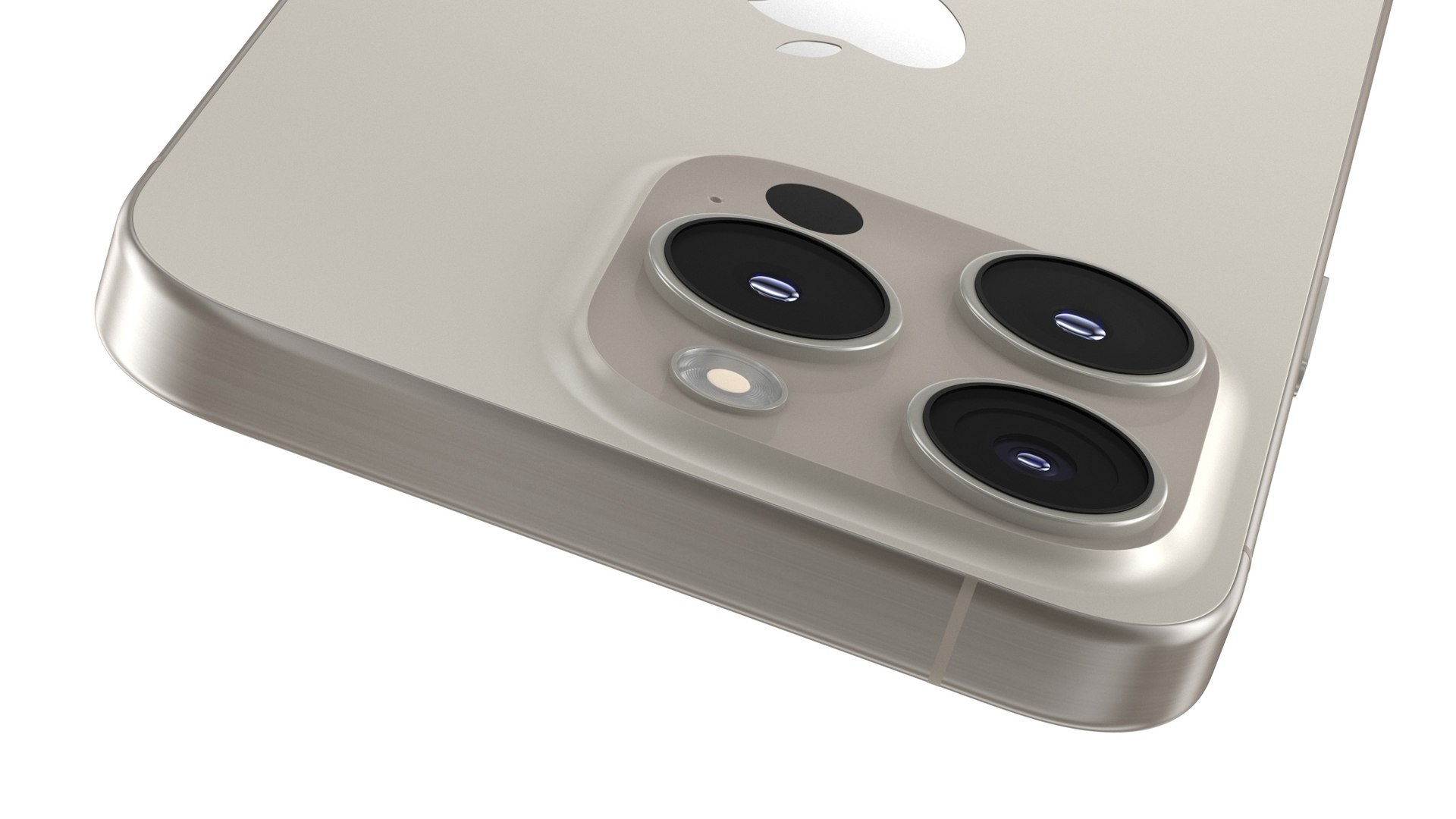 Apple IPhone 15 Pro Natural Titanium 3D - TurboSquid 2129179