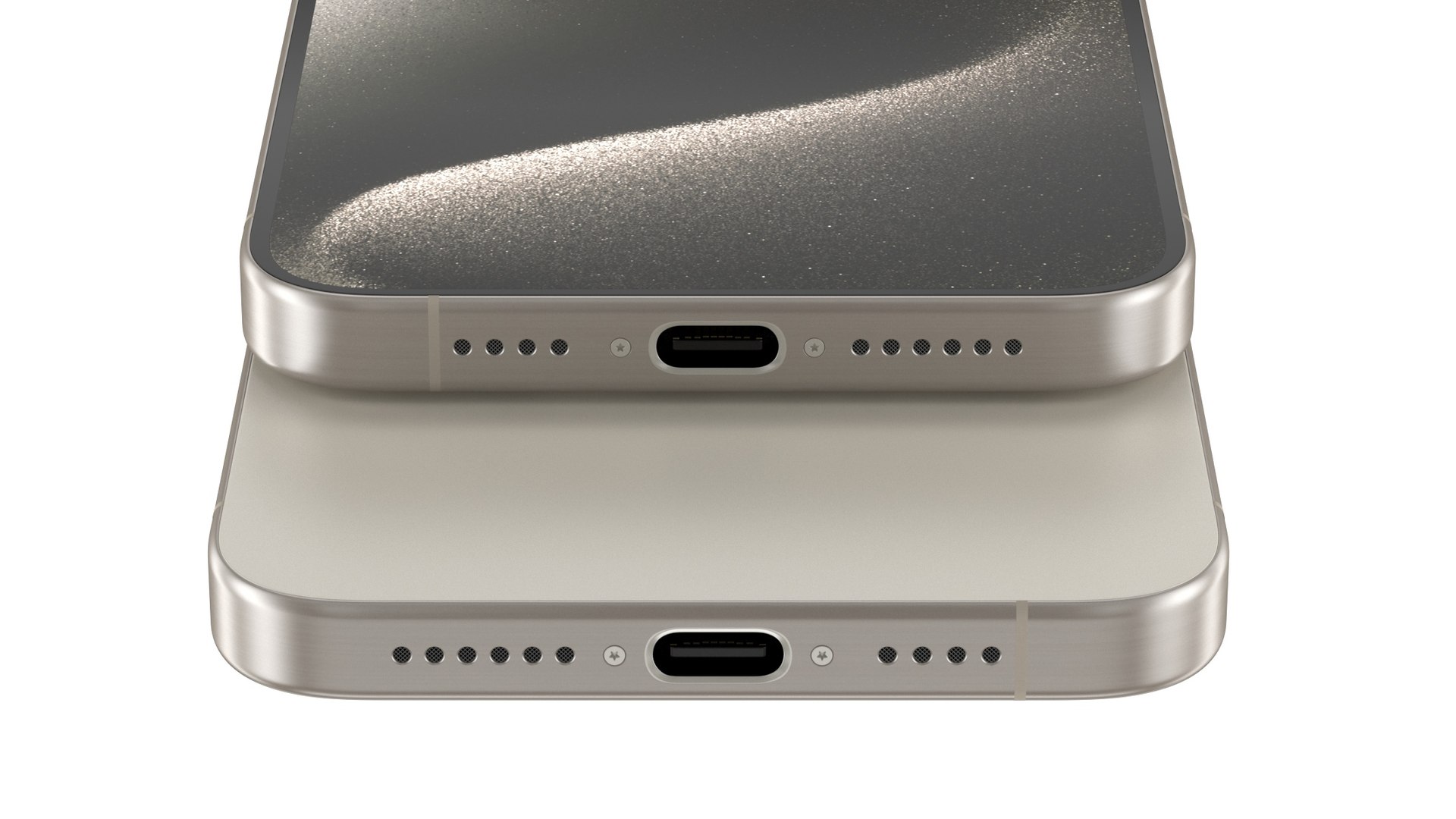 Apple IPhone 15 Pro Natural Titanium 3D - TurboSquid 2129179