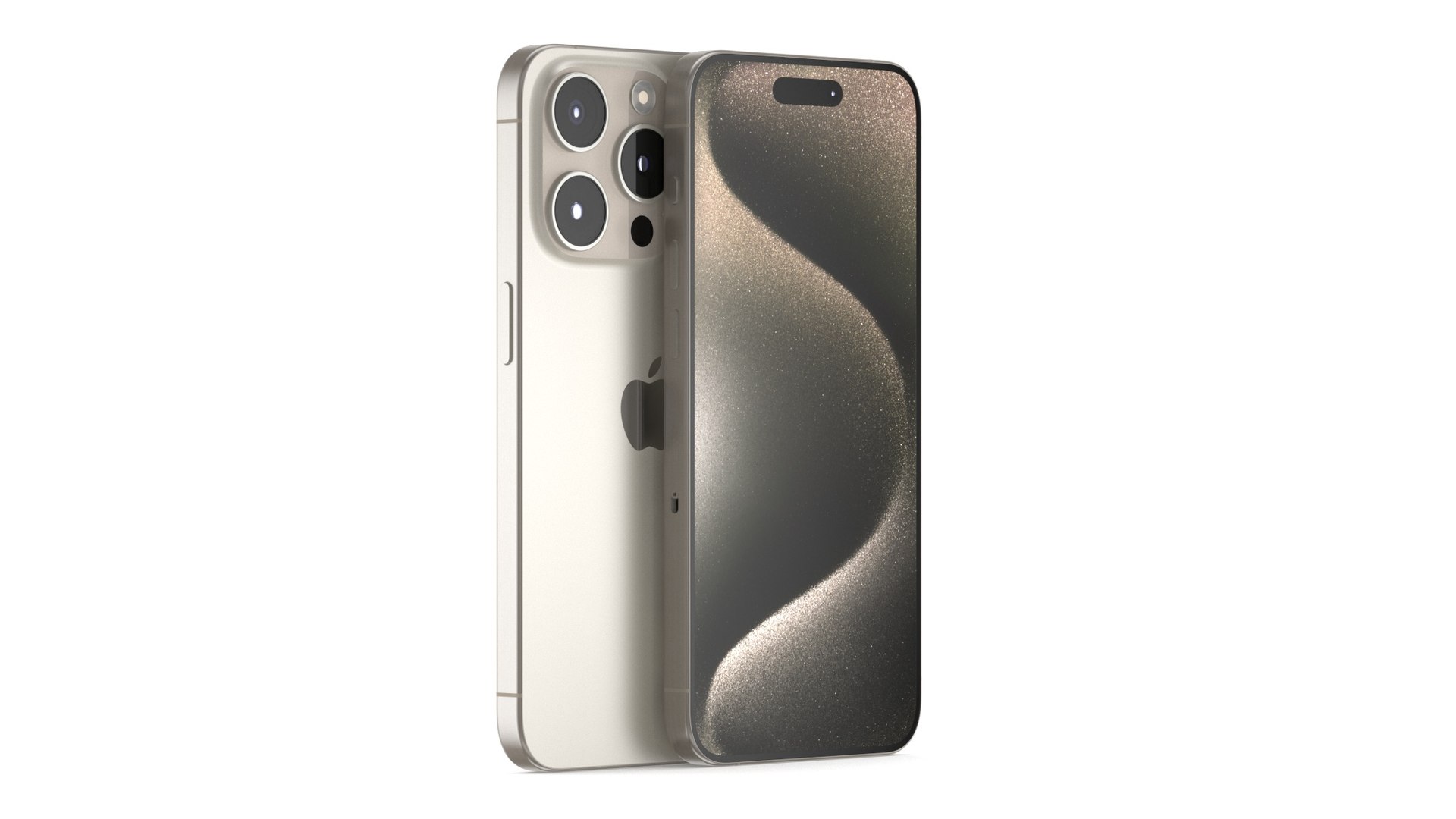 Apple IPhone 15 Pro Natural Titanium 3D - TurboSquid 2129179
