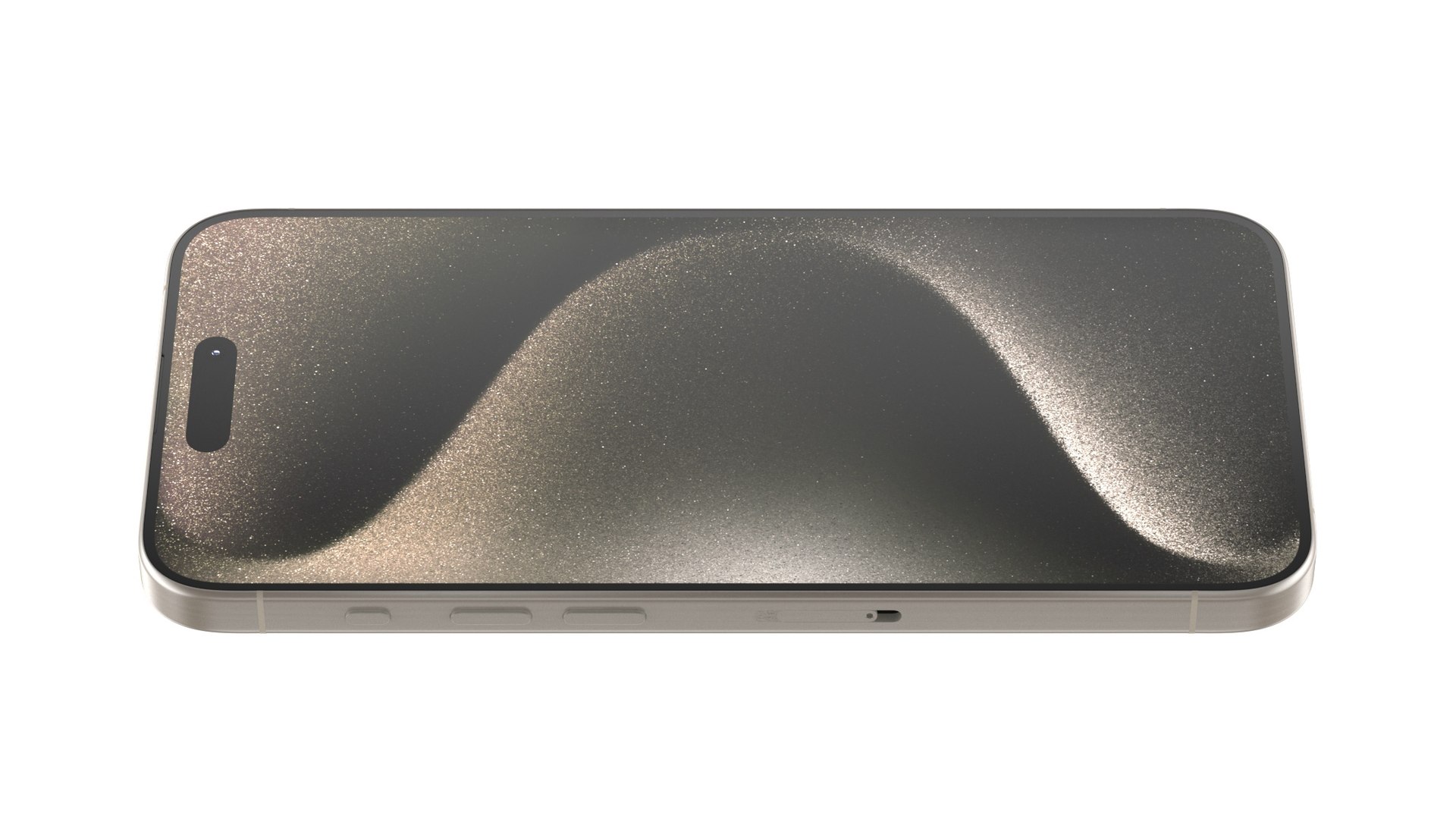 Apple IPhone 15 Pro Natural Titanium 3D - TurboSquid 2129179