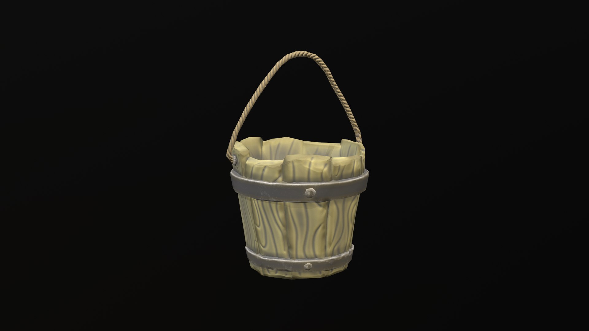 Wooden Bucket 3D Model - TurboSquid 2277438