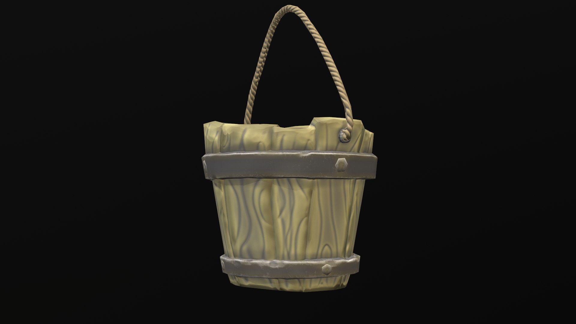 Wooden Bucket 3D Model - TurboSquid 2277438