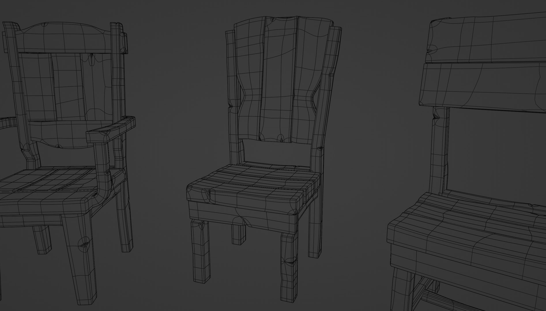 Set Of Chairs 3D Model - TurboSquid 2167753