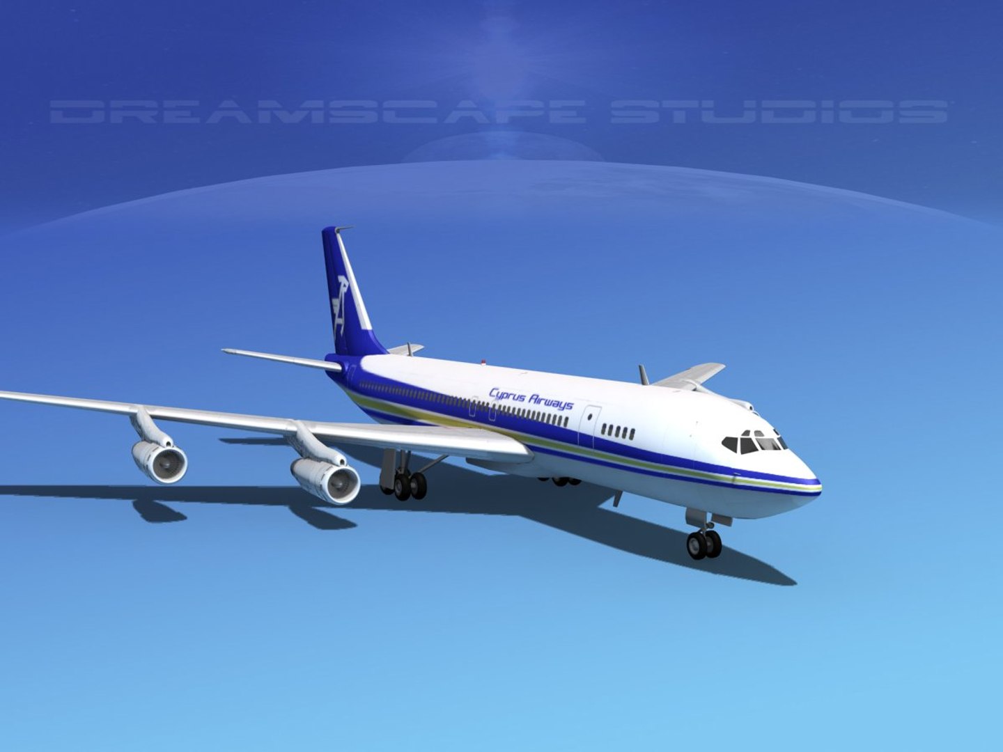 3d 707-320 airlines boeing 707 model