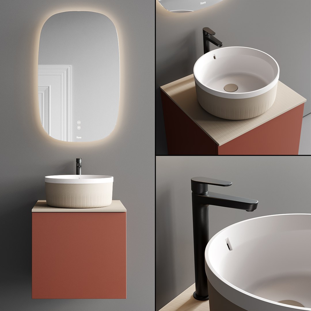 Fiora Sen Vanity Unit Set 1 Model - TurboSquid 1749746