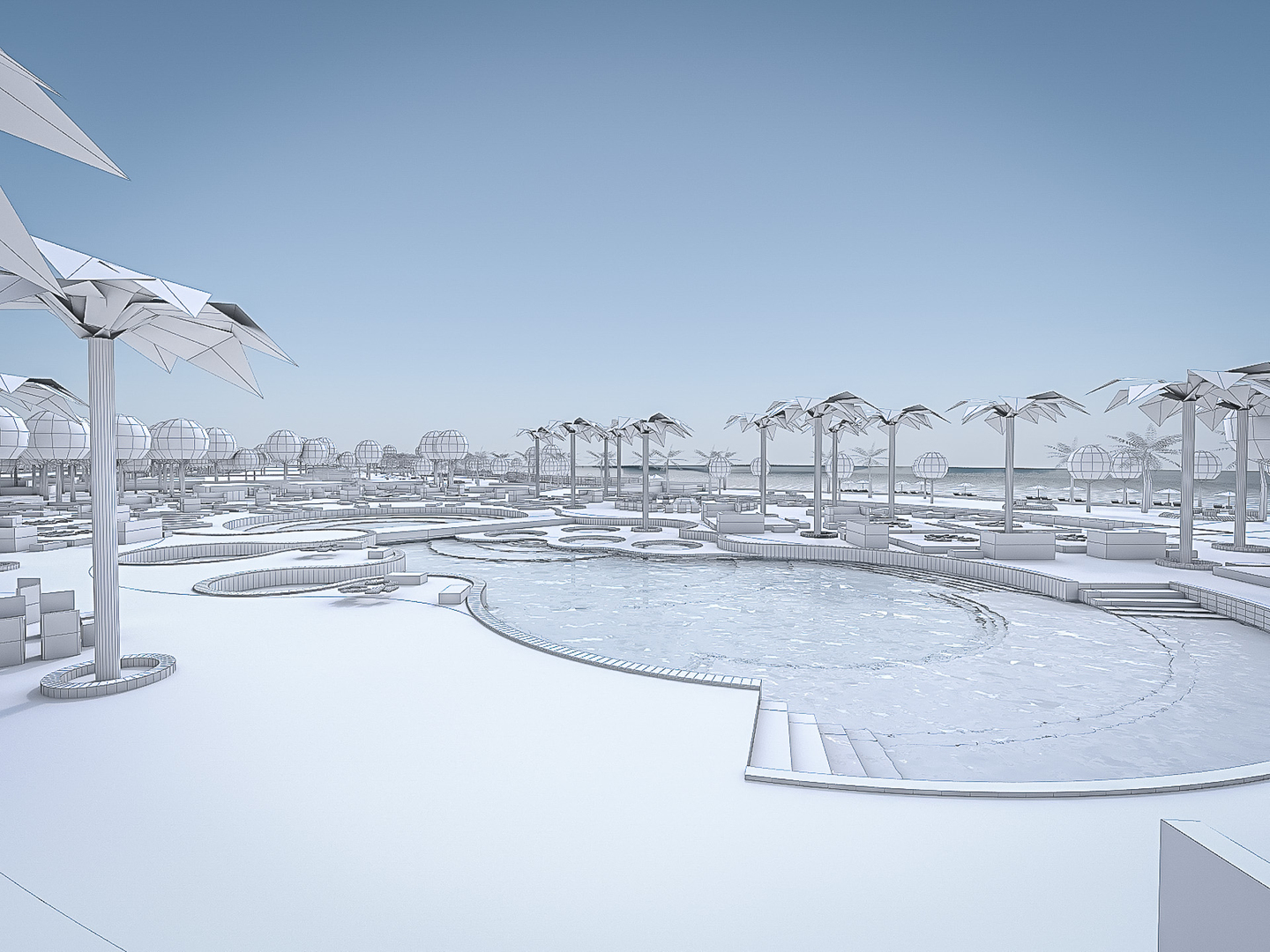Beach Residence Resort 3D model - TurboSquid 1822055