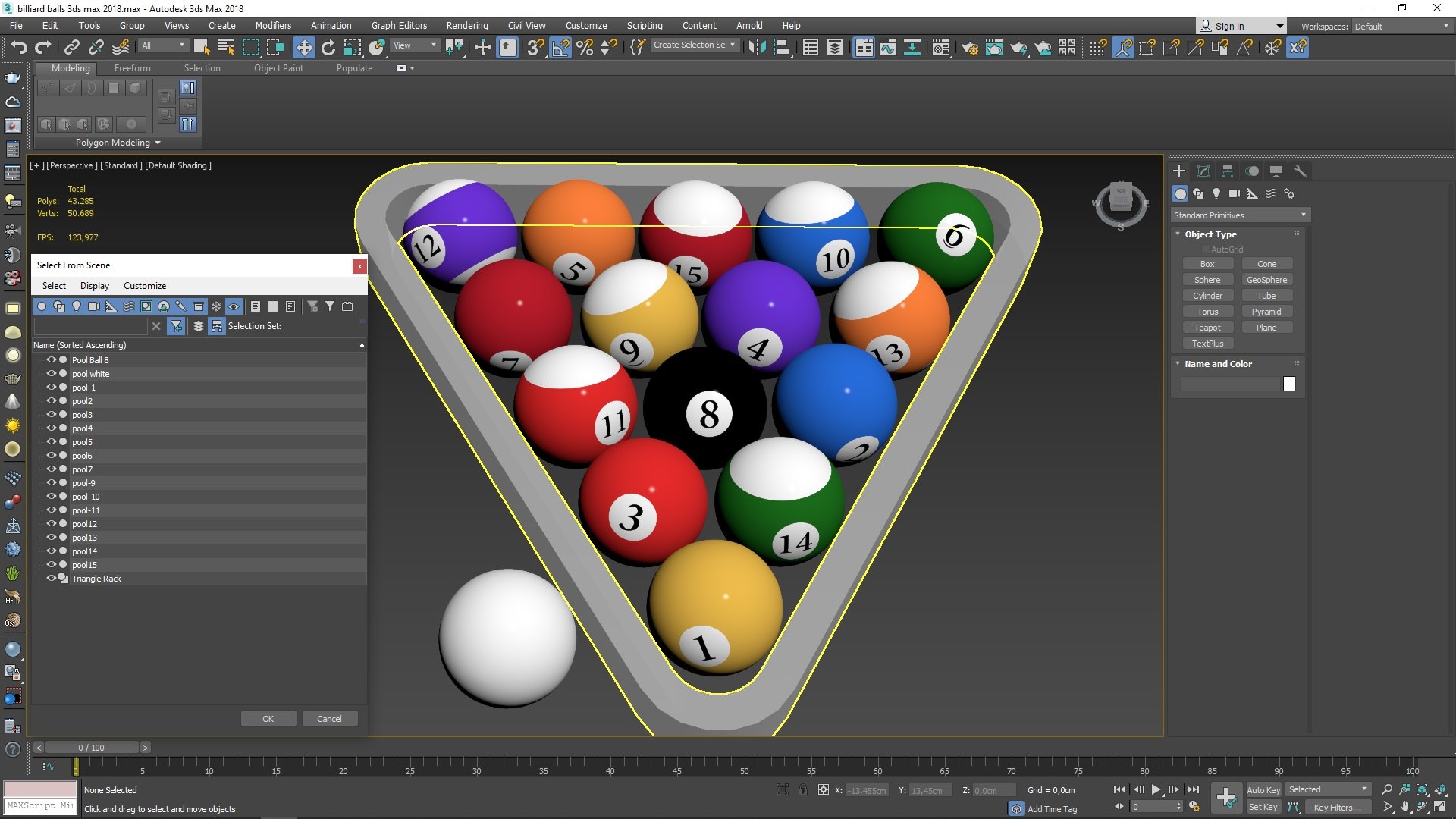 3D Billiard Pool Balls And Triangle Rack Model - TurboSquid 1949322