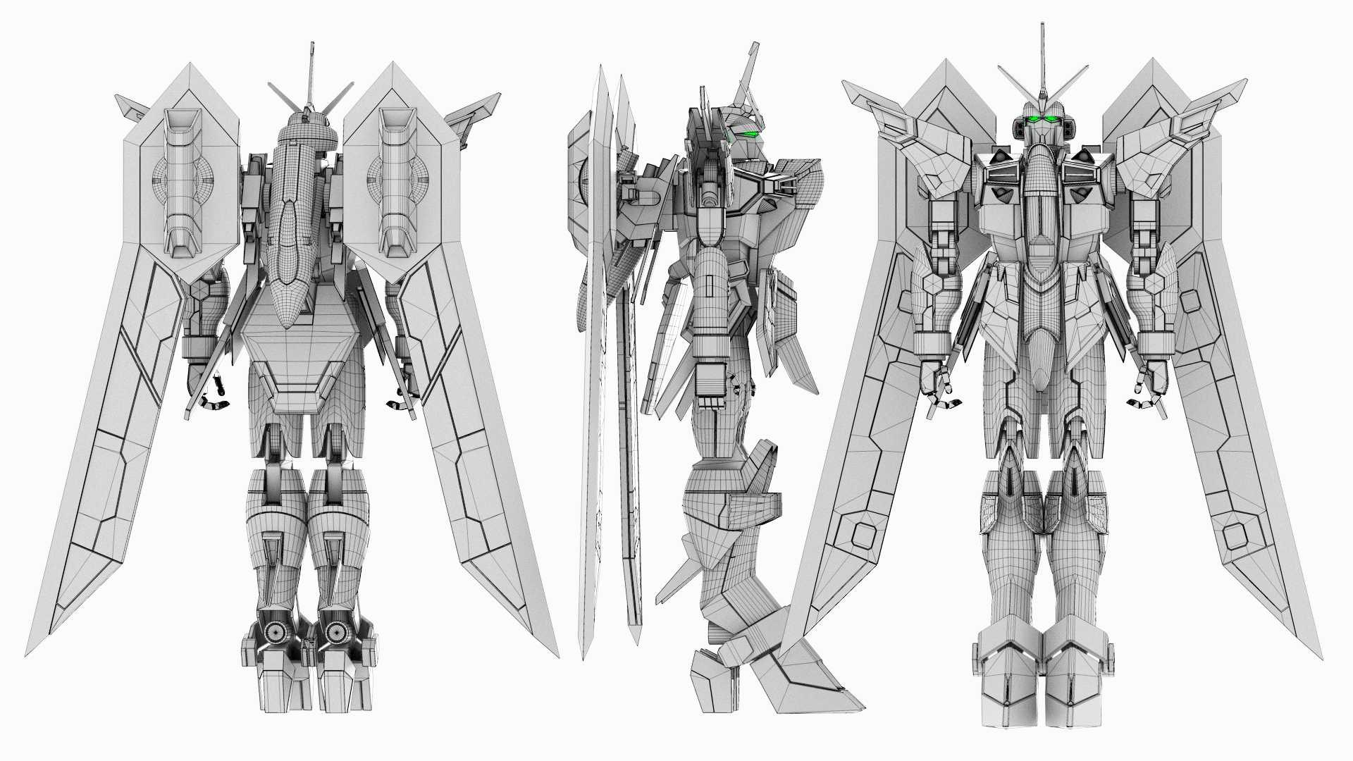 Gundam 3 3D Model - TurboSquid 2212876