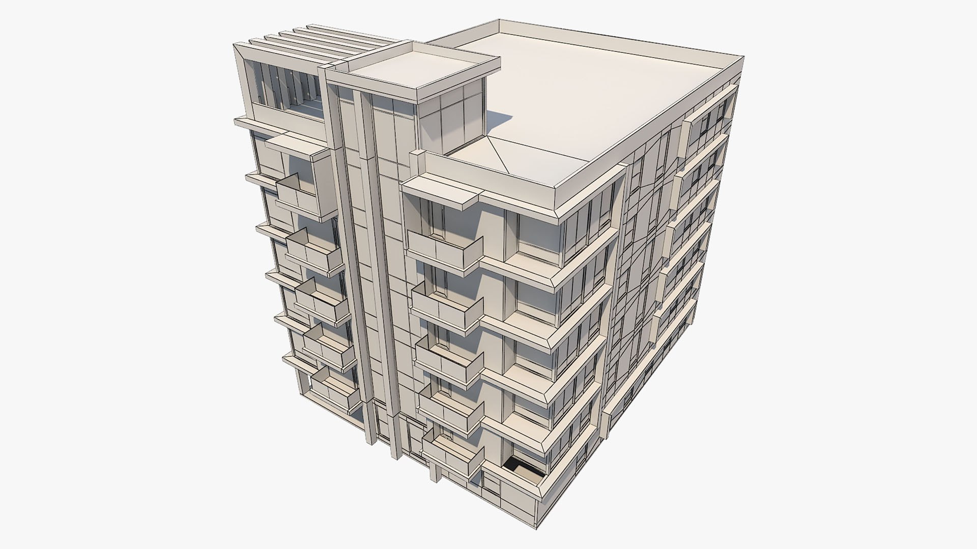 Building Apartment Model - TurboSquid 1294223