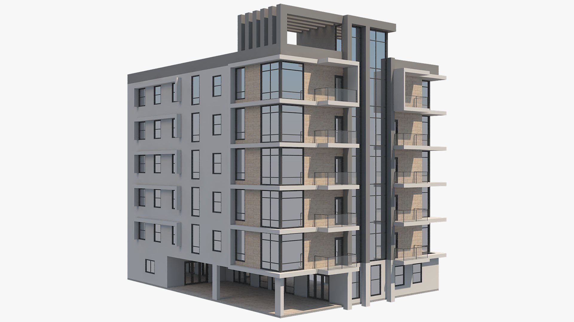 Building Apartment Model - TurboSquid 1294223