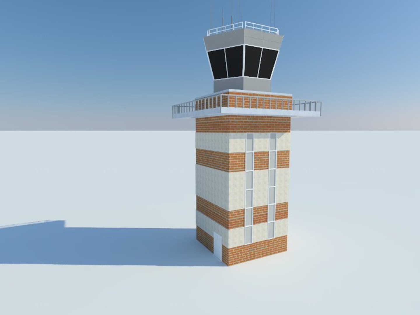 Airport Tower 3d Model