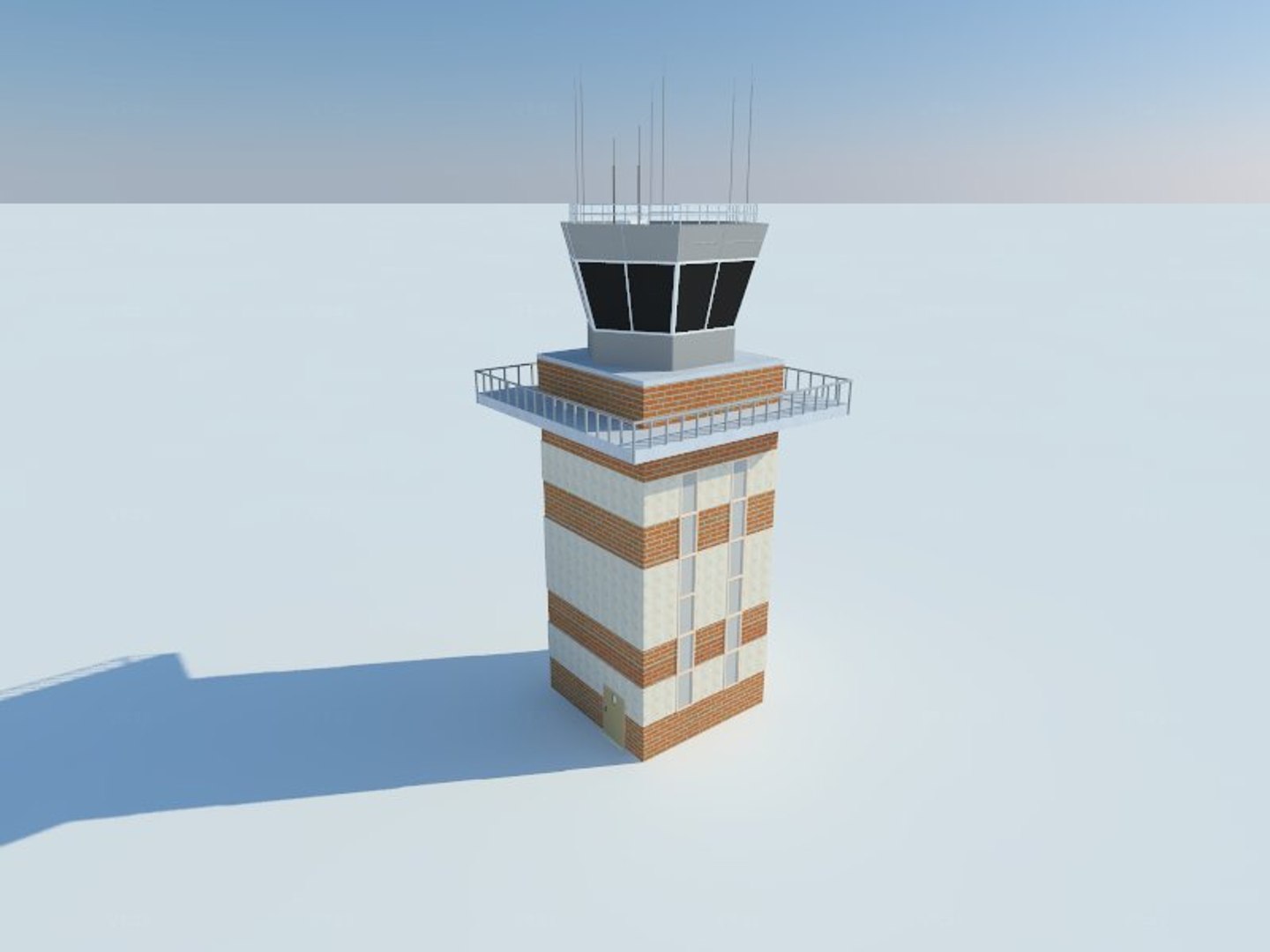 Airport Tower 3d Model