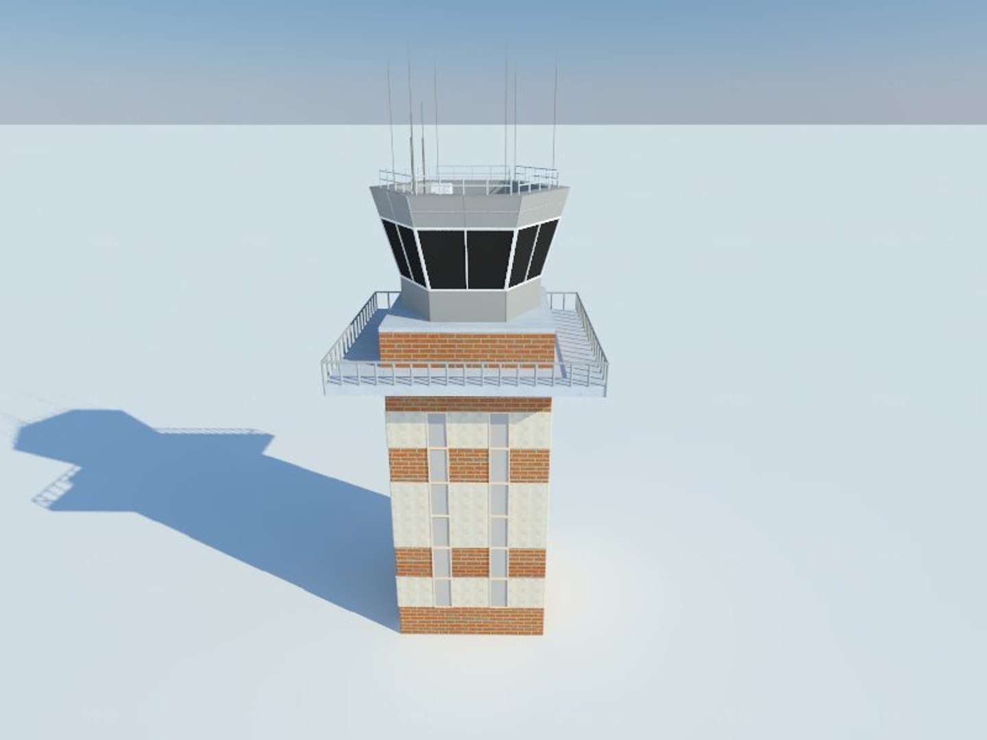 Airport Tower 3d Model