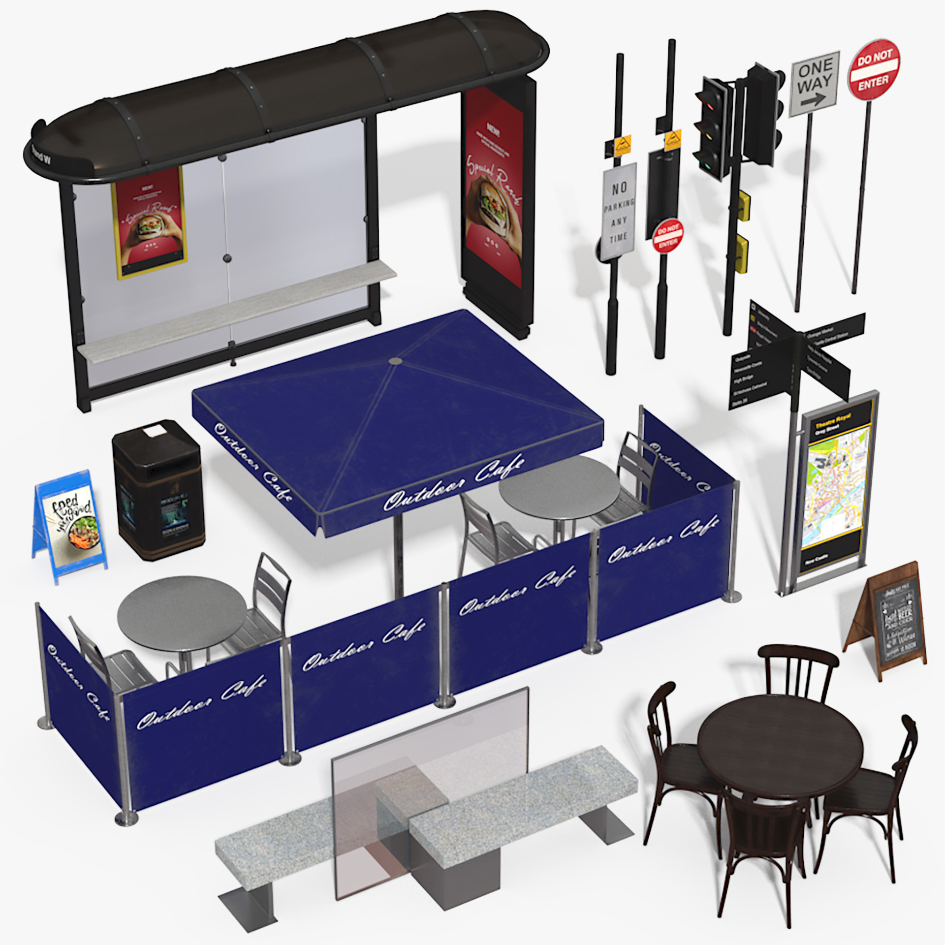 modelo 3d Elementos de la calle - TurboSquid 1733253