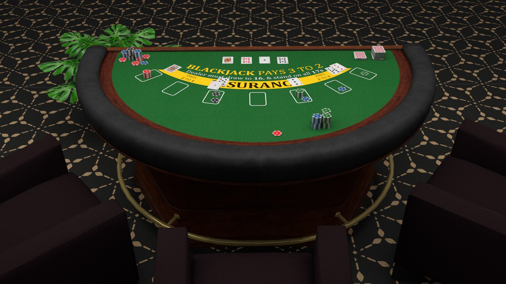 3D Roulette Table - TurboSquid 1701922