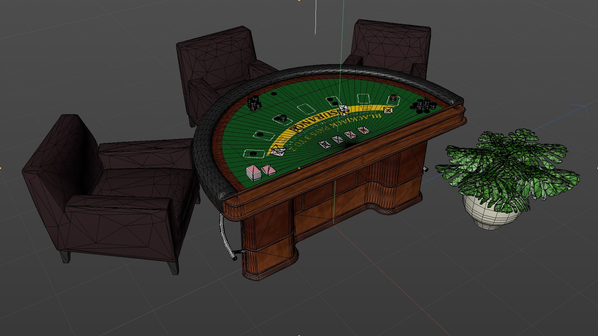 3D Roulette Table - TurboSquid 1701922