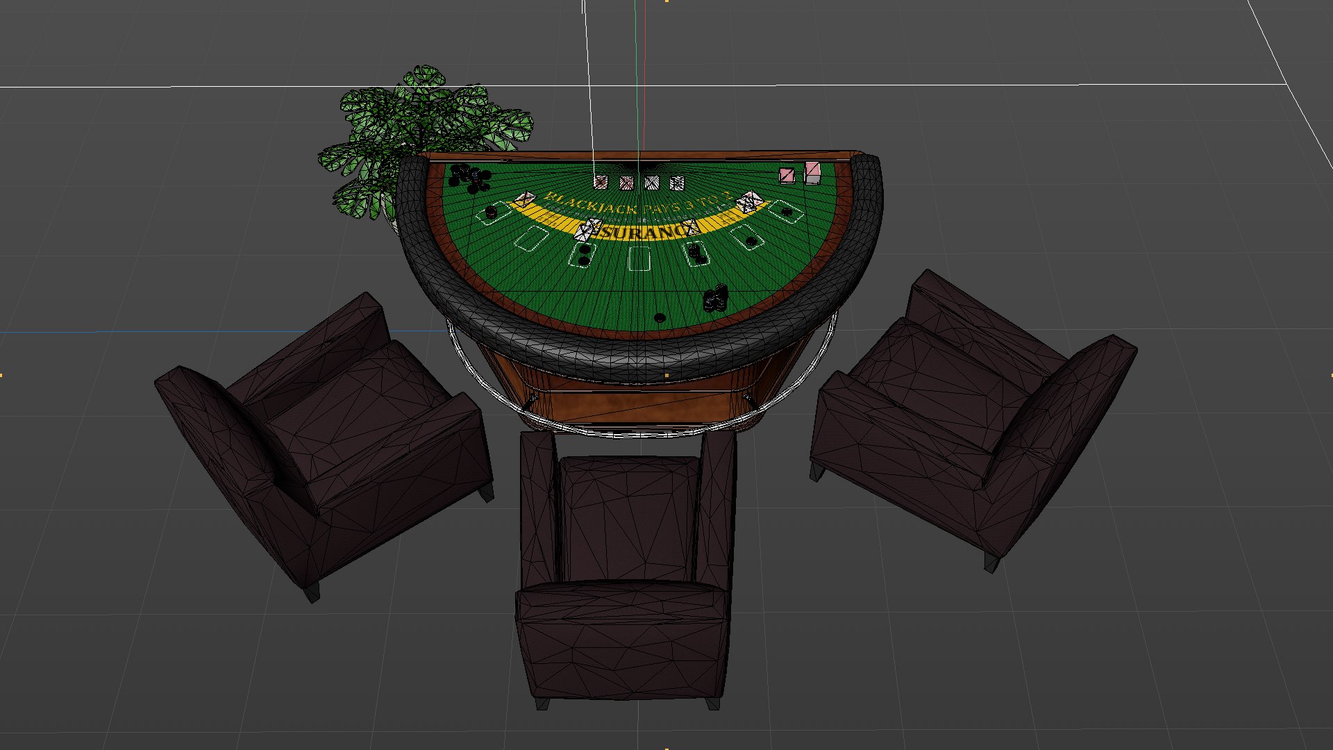3D Roulette Table - TurboSquid 1701922