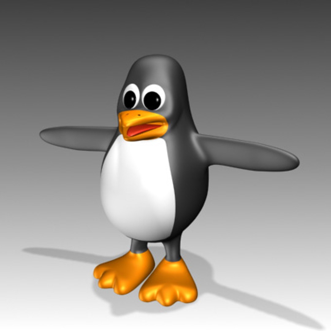 Linux Penguin 3d Model