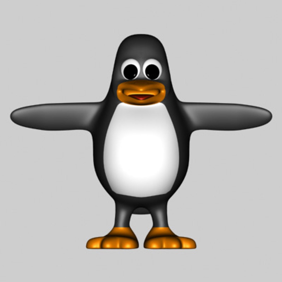 Linux Penguin 3d Model