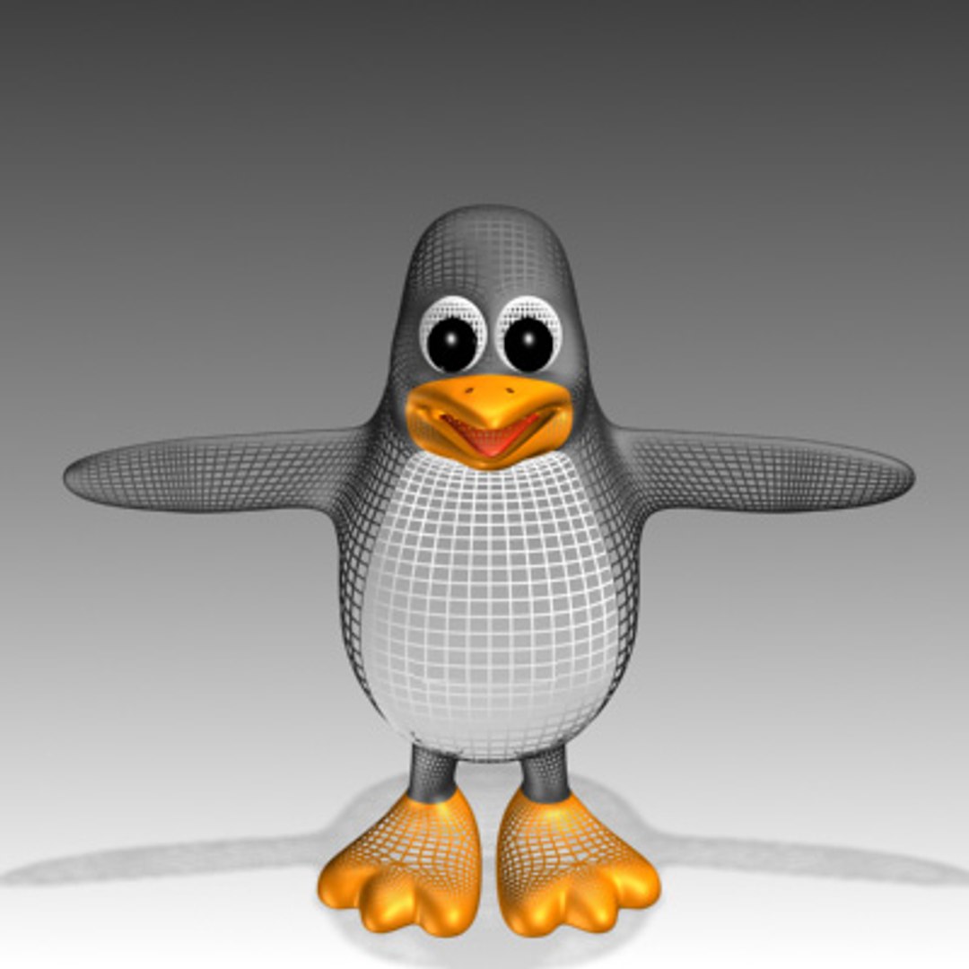 Linux Penguin 3d Model