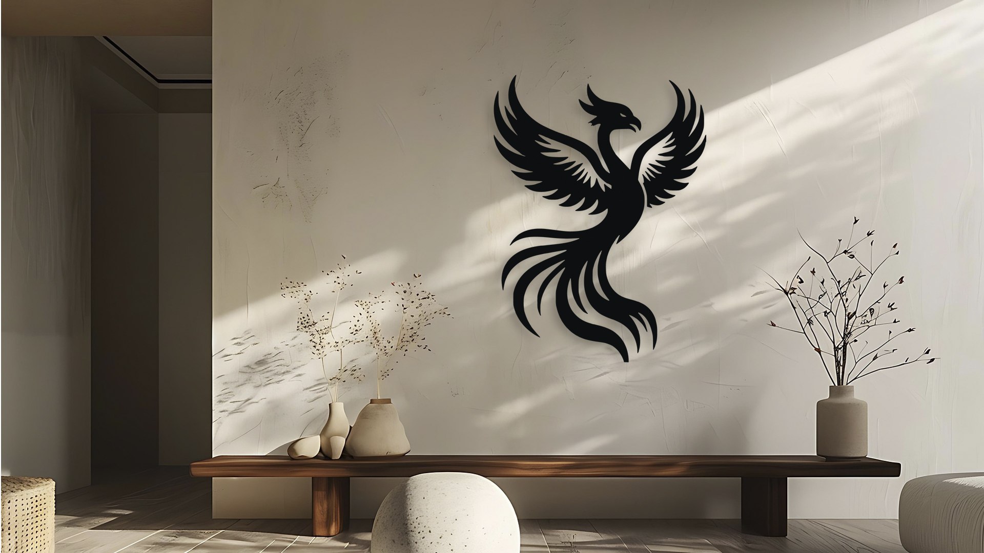 3D Phoenix Rising Wall Art Digital File For Laser Cut 3D Print SVG ...
