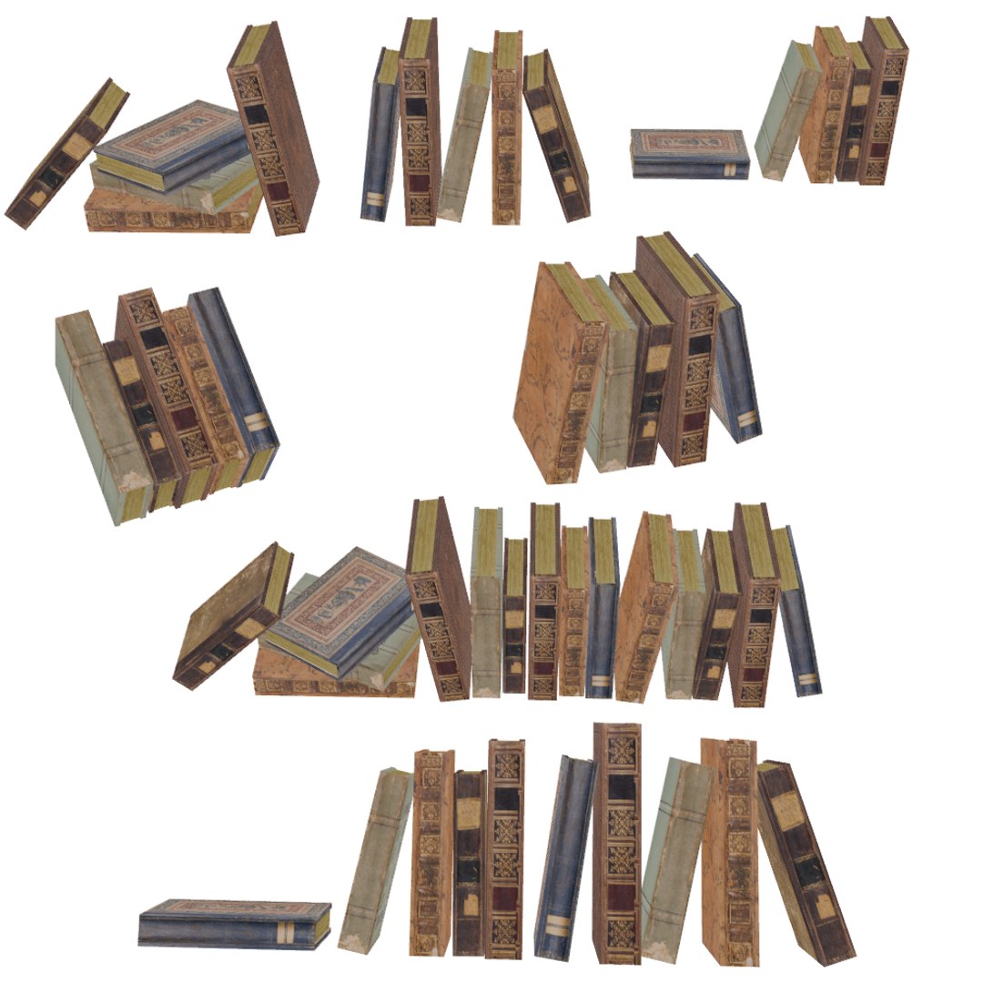 Low Poly Books And Scrolls Pack 3D Model - TurboSquid 2214090