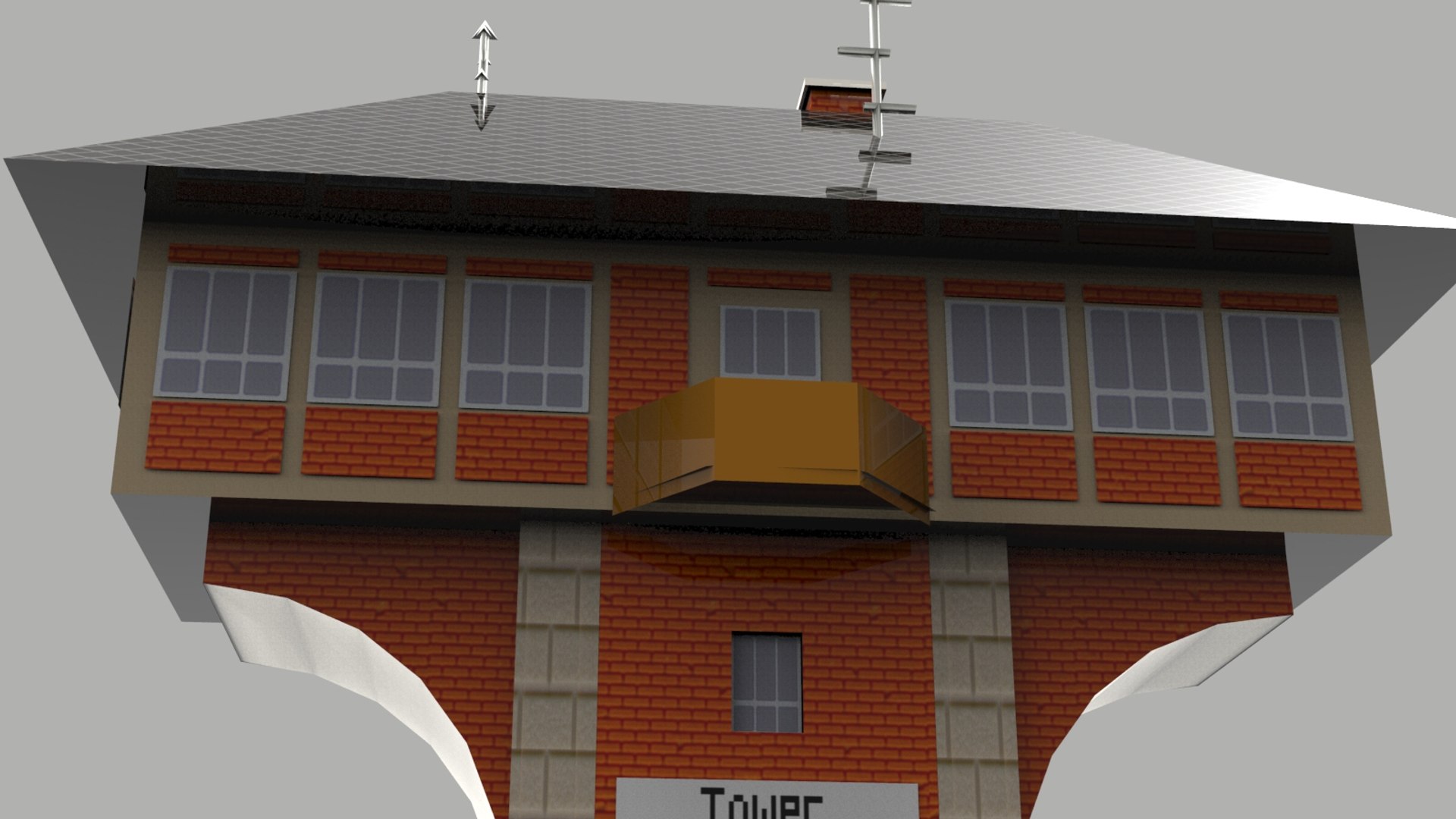 Tower building model - TurboSquid 1559836