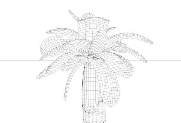 3d model palm tree