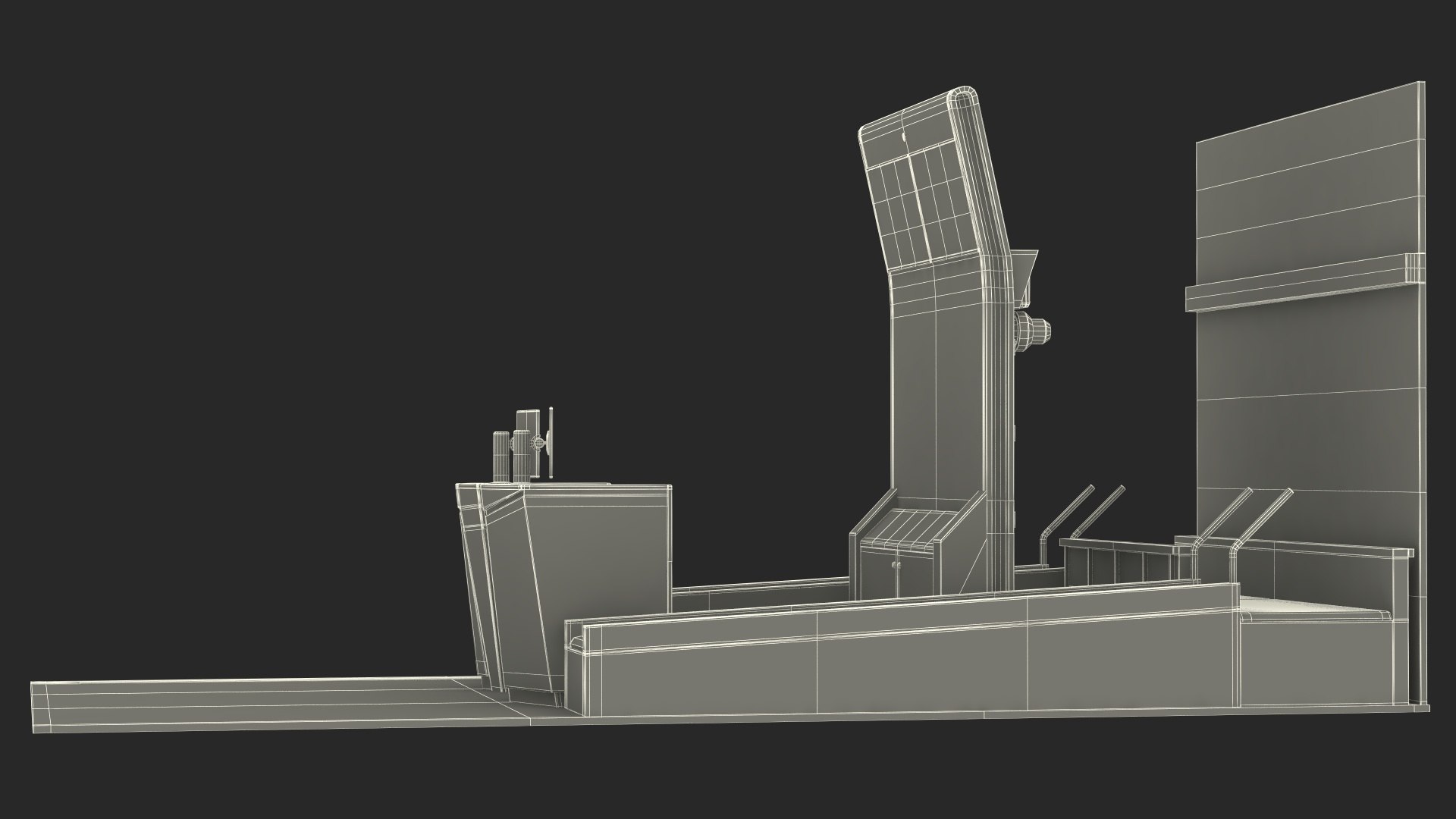 Airport Counter Check-In Rigged Model - TurboSquid 2105719