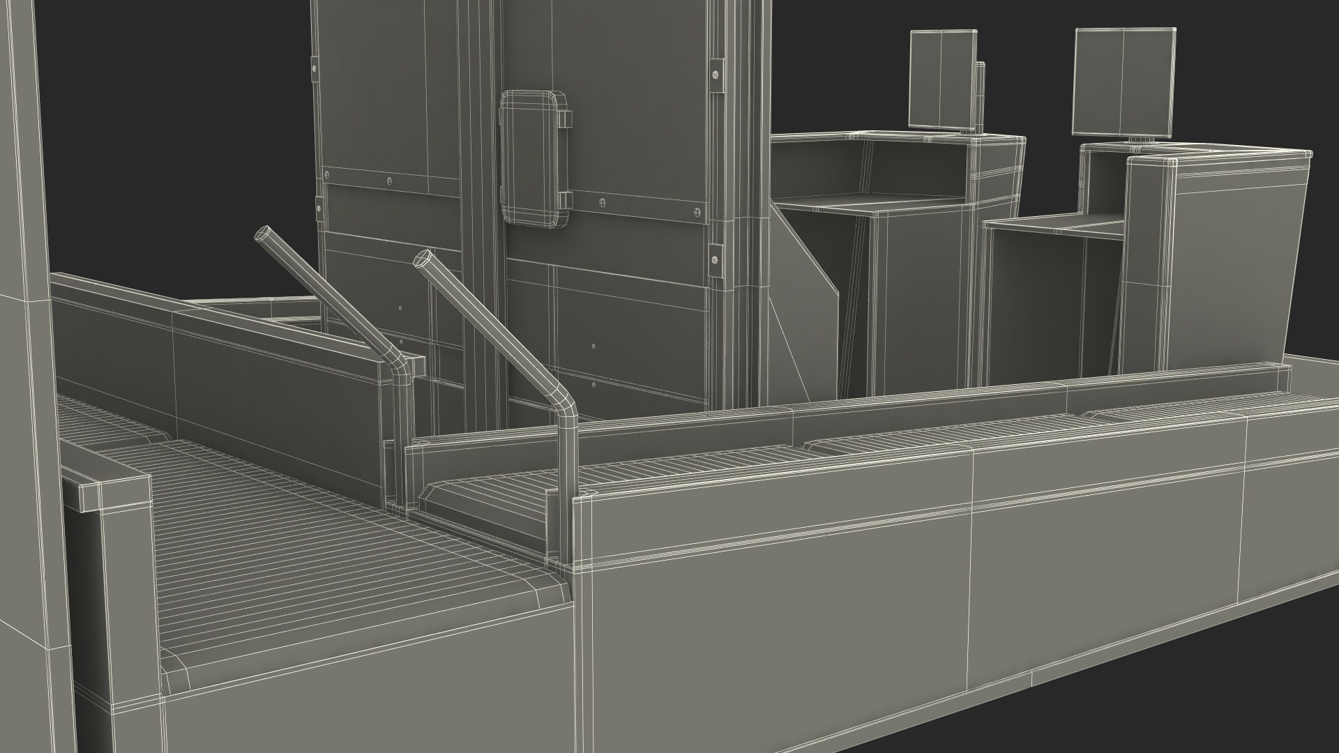 Airport Counter Check-In Rigged Model - TurboSquid 2105719