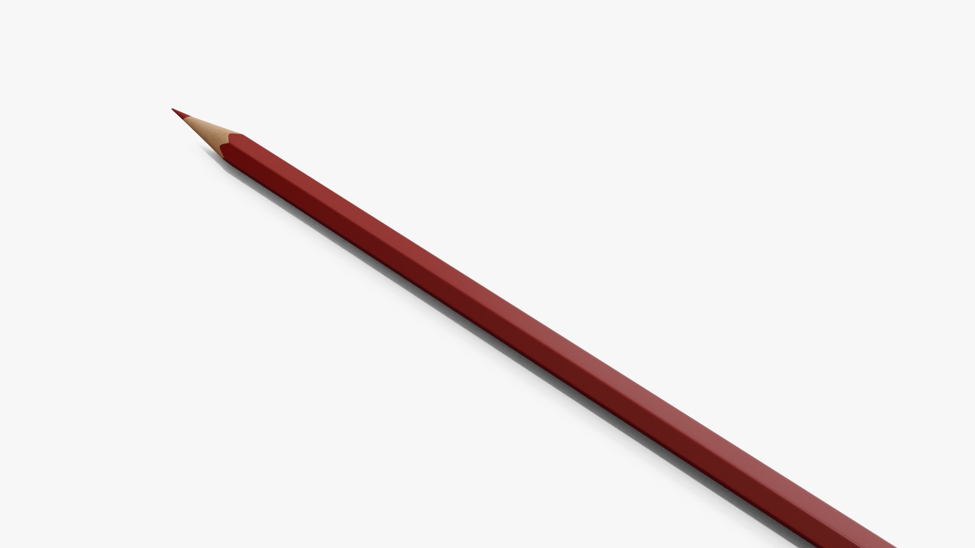 Maroon Pencil 3D Model - TurboSquid 2249201