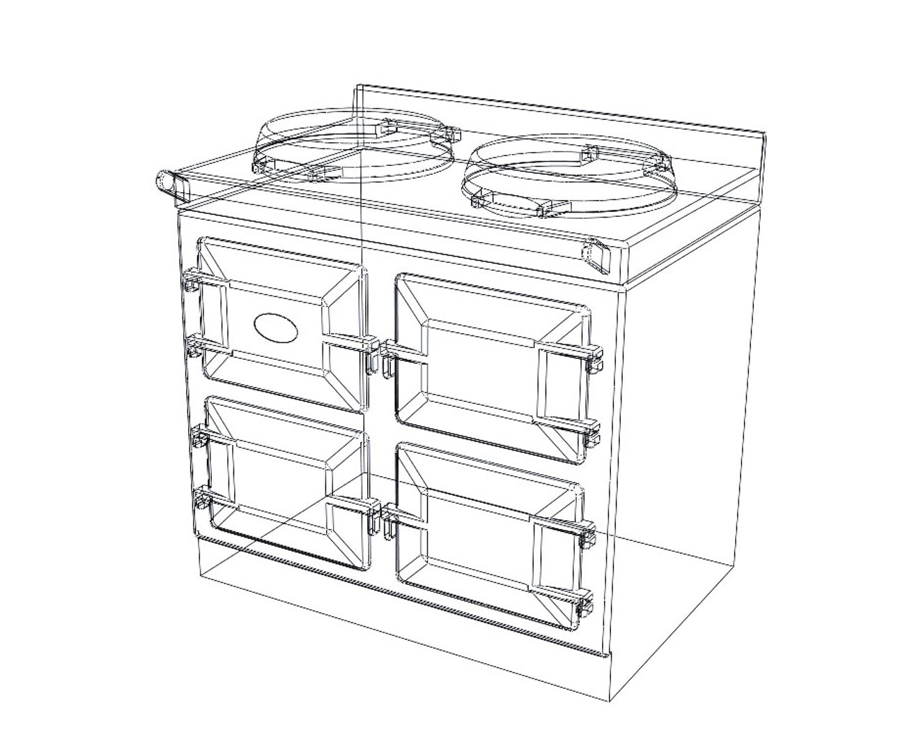 Aga Range Cooker 3d Model