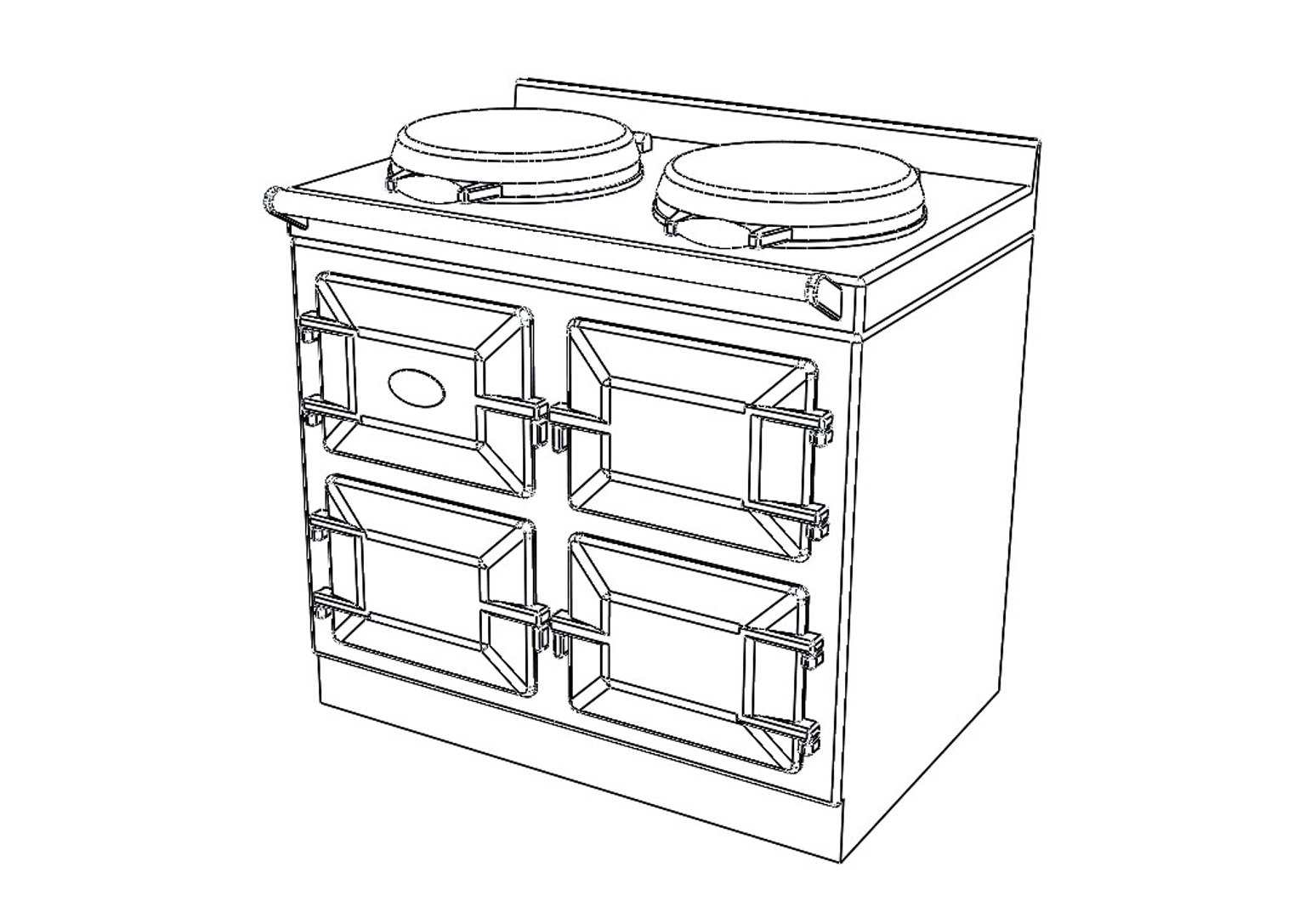 Aga Range Cooker 3d Model