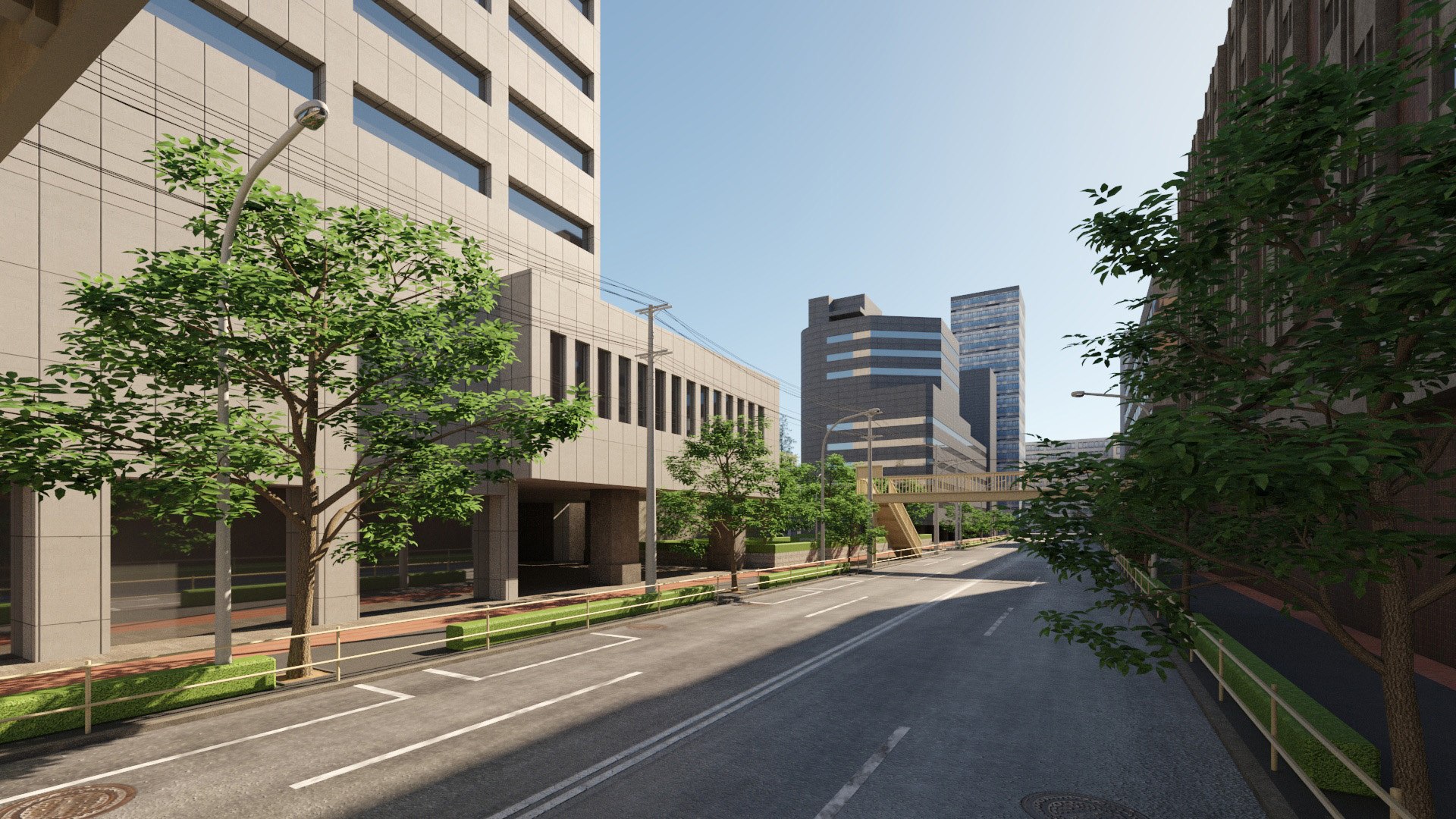 City Street 3D Model - TurboSquid 2008095