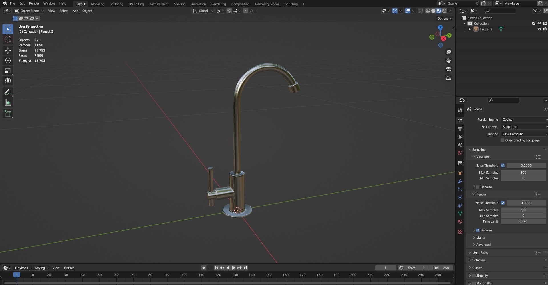 Faucet N2 3D Model - TurboSquid 2307462
