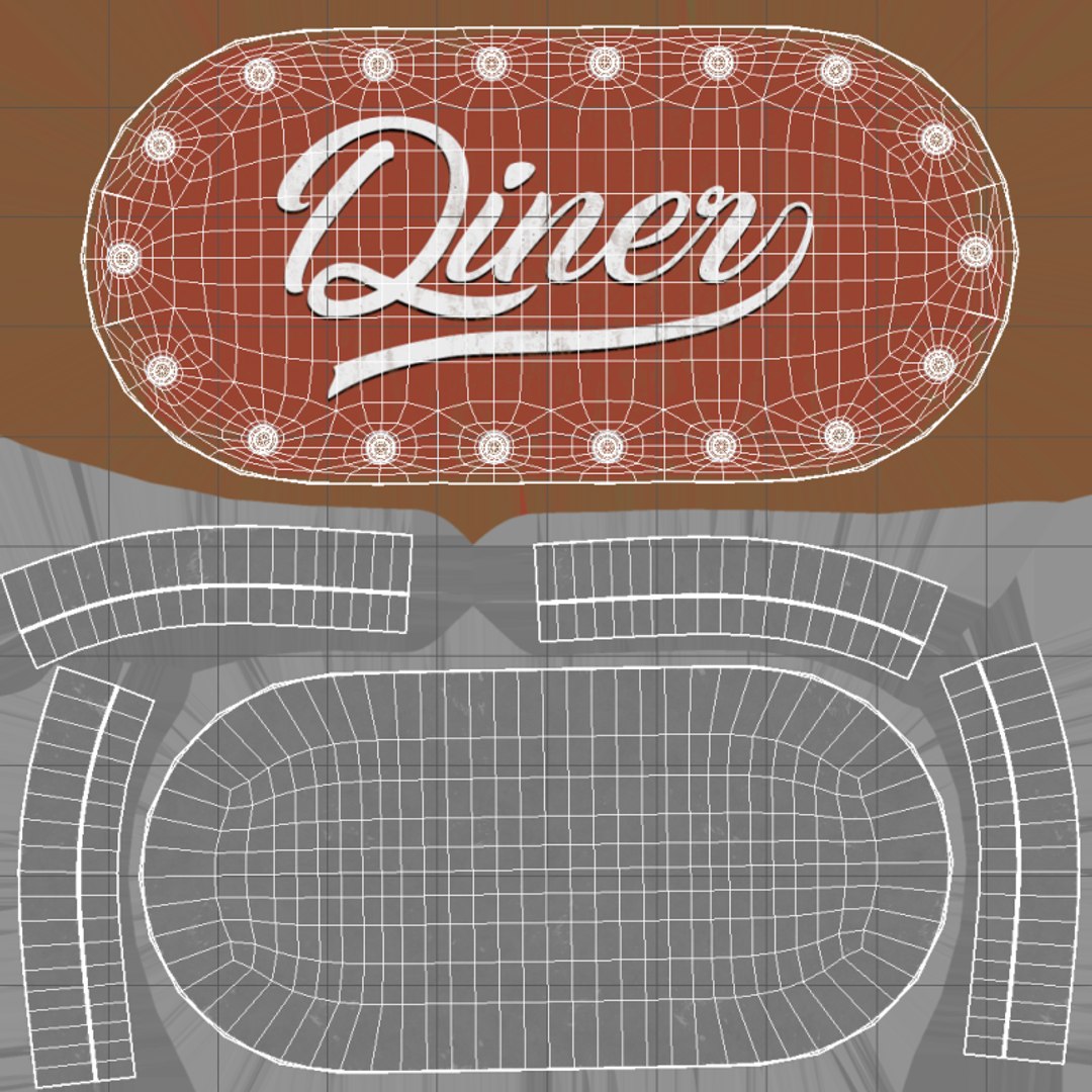 The American Sign Diner 3D Model - TurboSquid 1939830