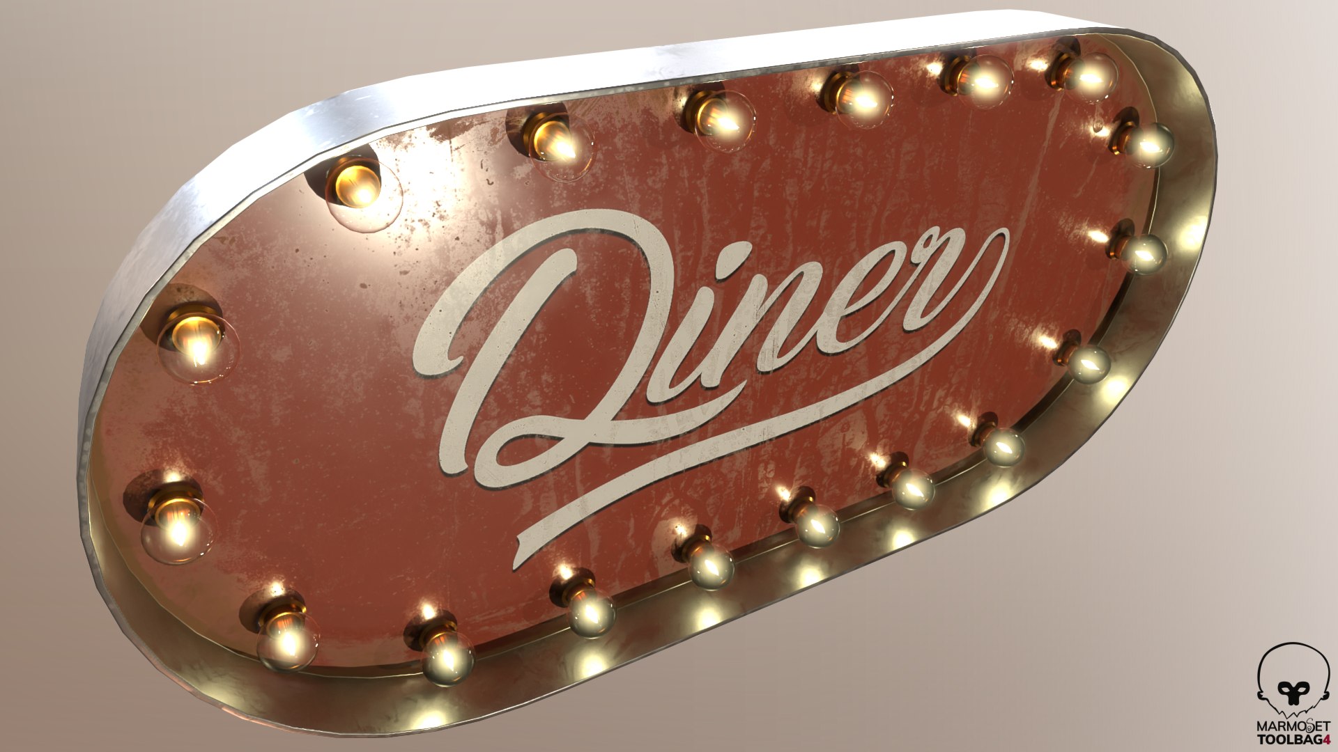The American Sign Diner 3D Model - TurboSquid 1939830