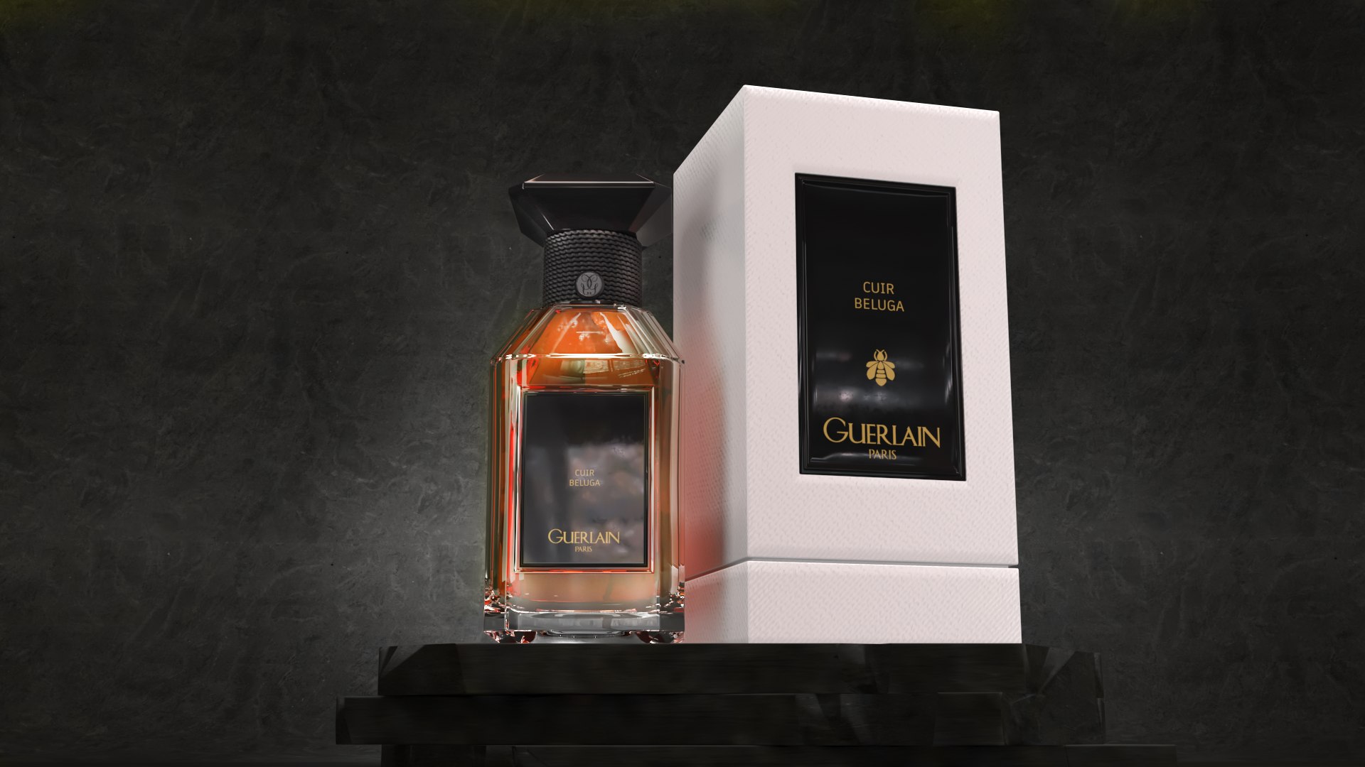 3D Cuir Beluga Guerlain Perfume 3D Model- Elegance In Essence ...