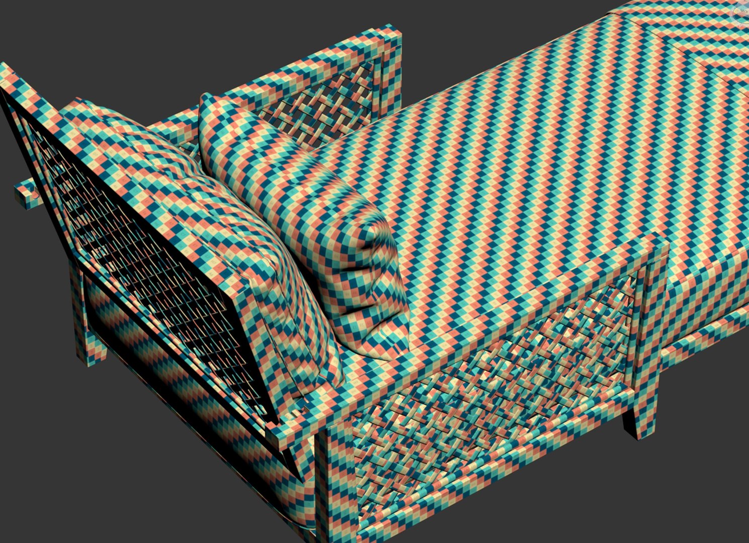 3D Karen Wooden Chaise Lounge By Bpoint Model - TurboSquid 2186669