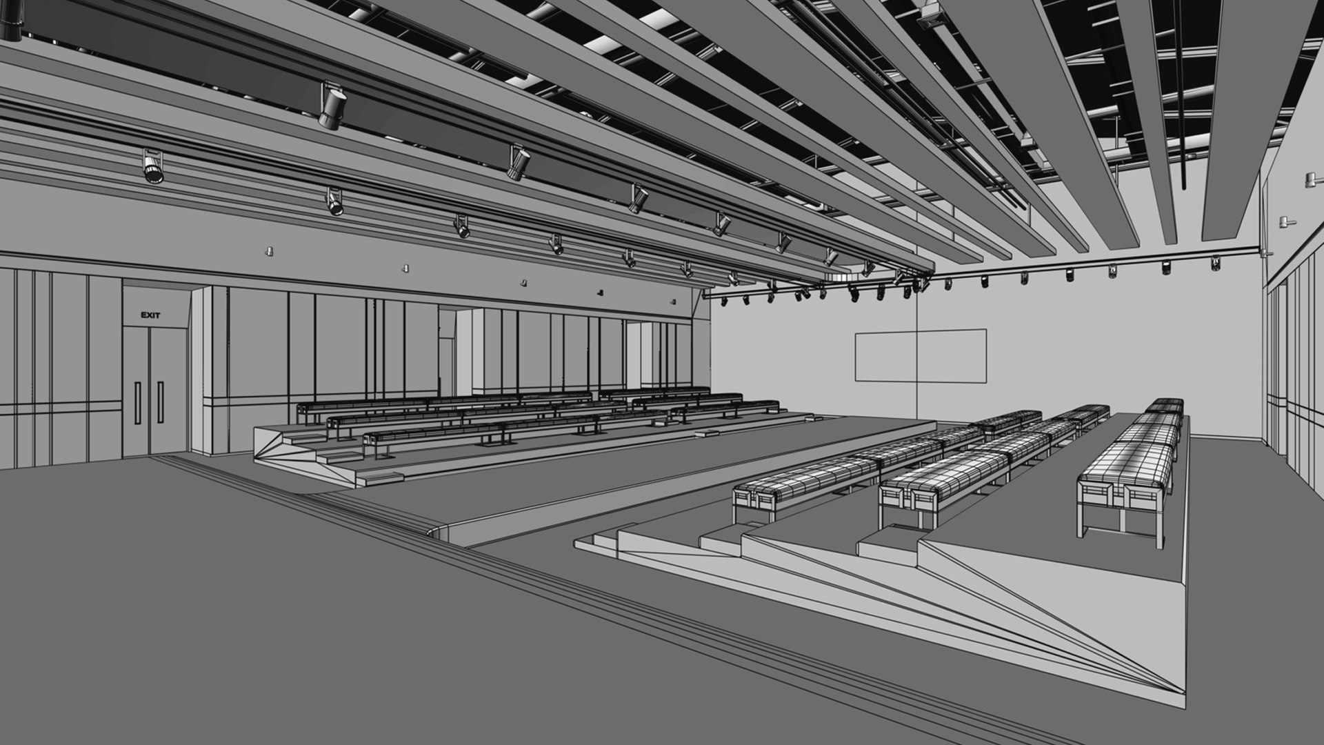 3D Fashion Show Hall 01 - TurboSquid 2084677