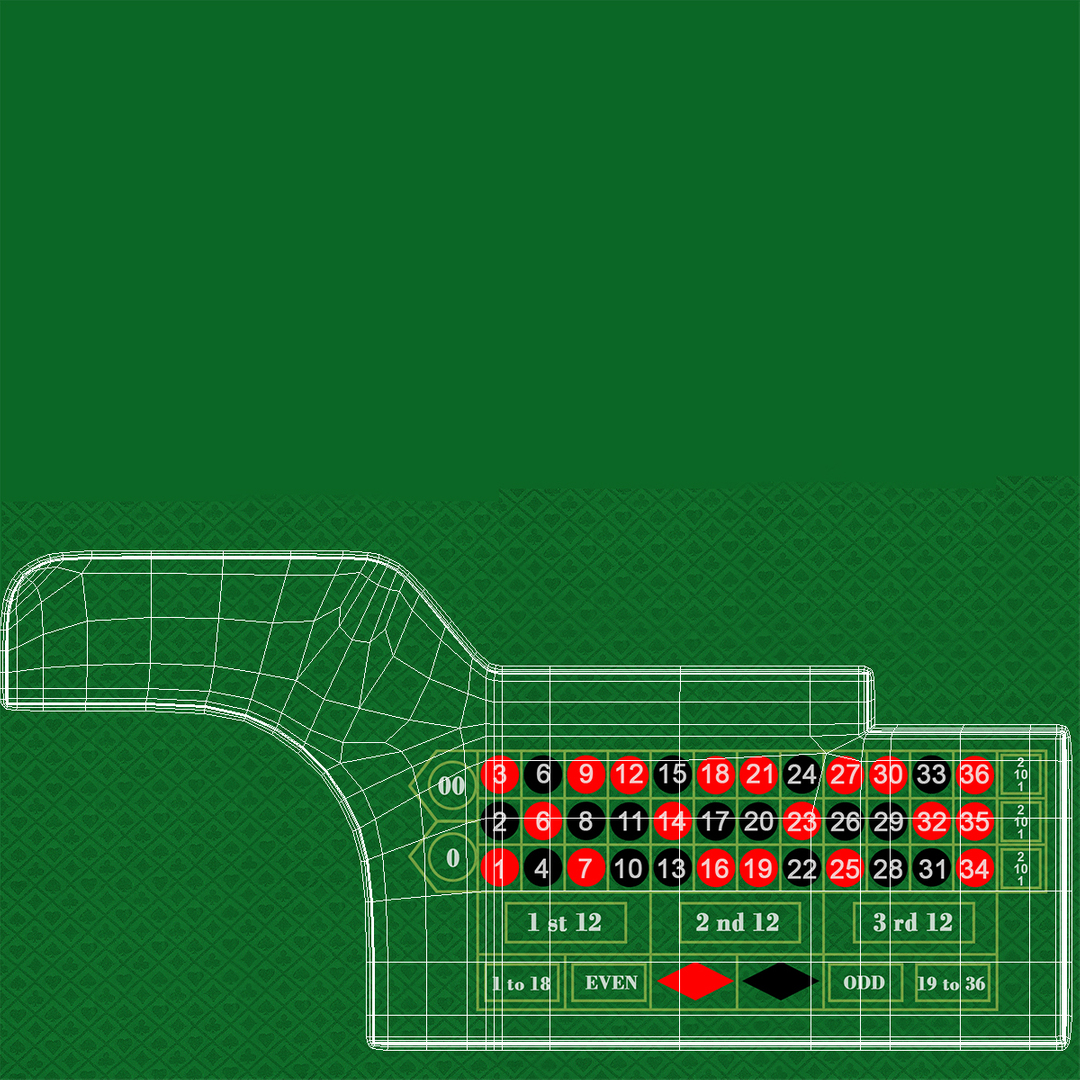 Casino roulette table 3D model - TurboSquid 1209678